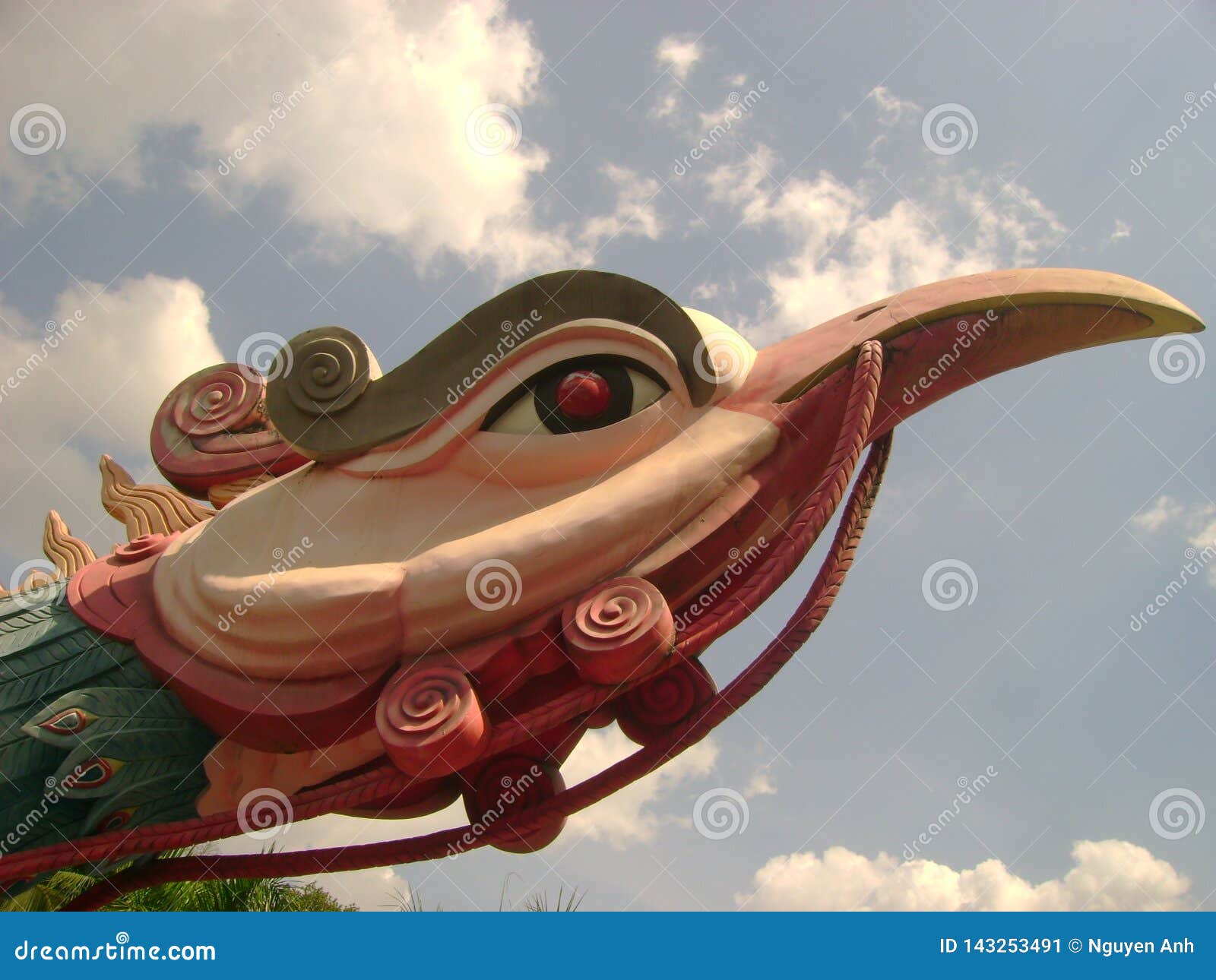The Statue of Phoenix`s Head is Flying Stock Image - Image of visited ...