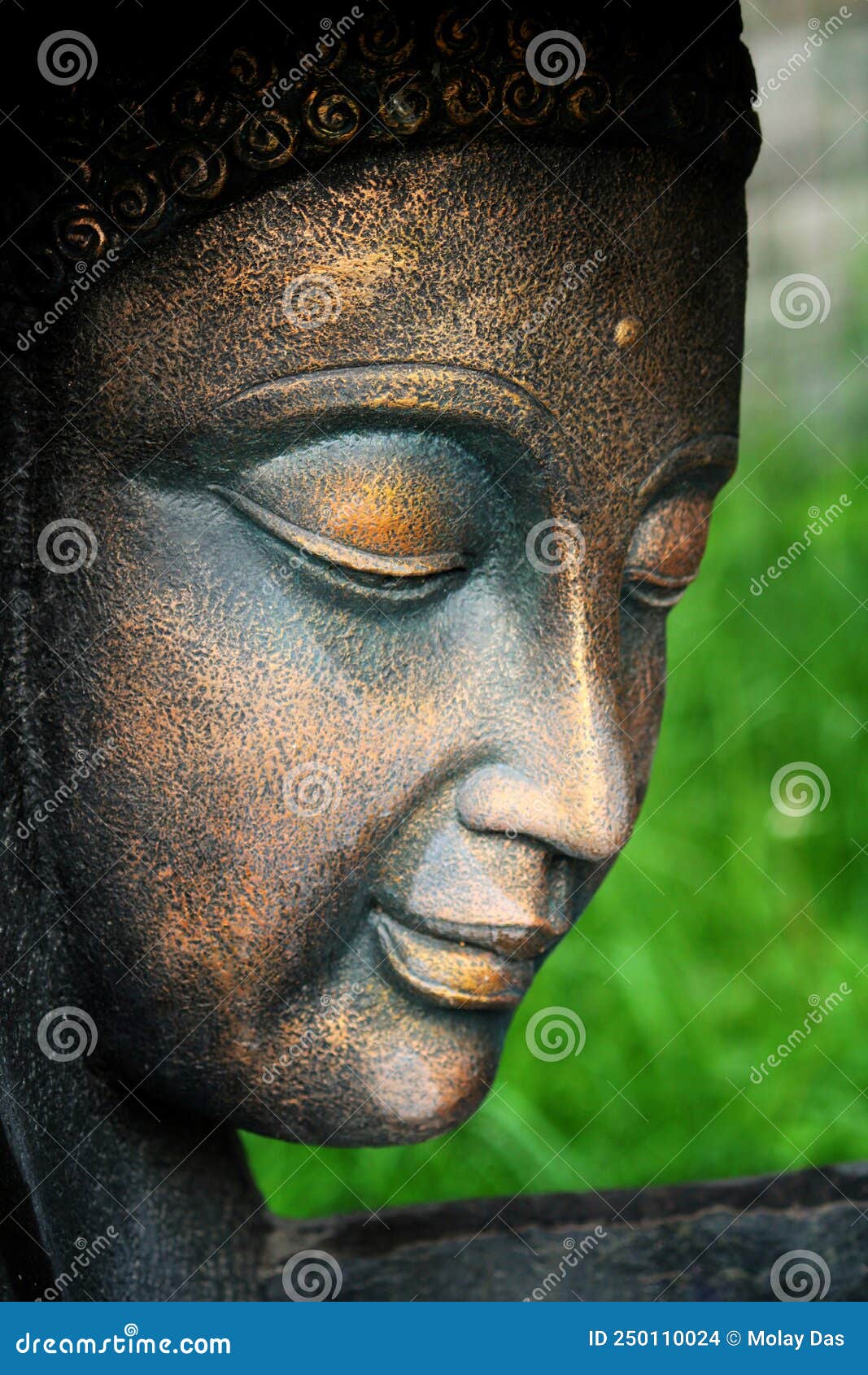 A Statue of the Pious Face of Lord Buddha. Stock Photo - Image of ...