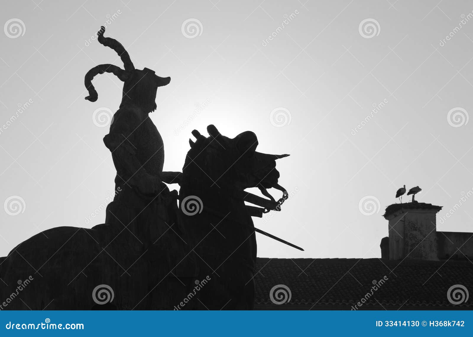 Statue of Pizarro Backlight Stock Photo - Image of detail, pizarro ...