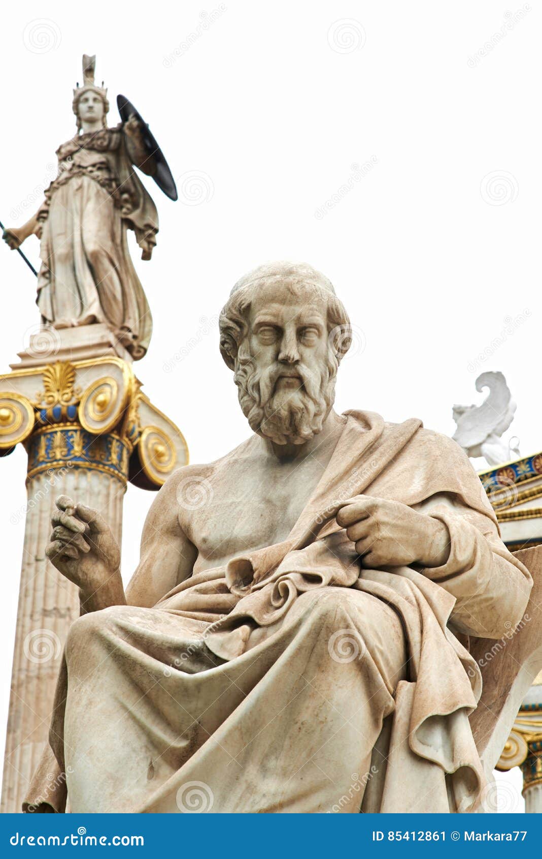 Statue of Plato in Athens. stock image. Image of view - 85412861