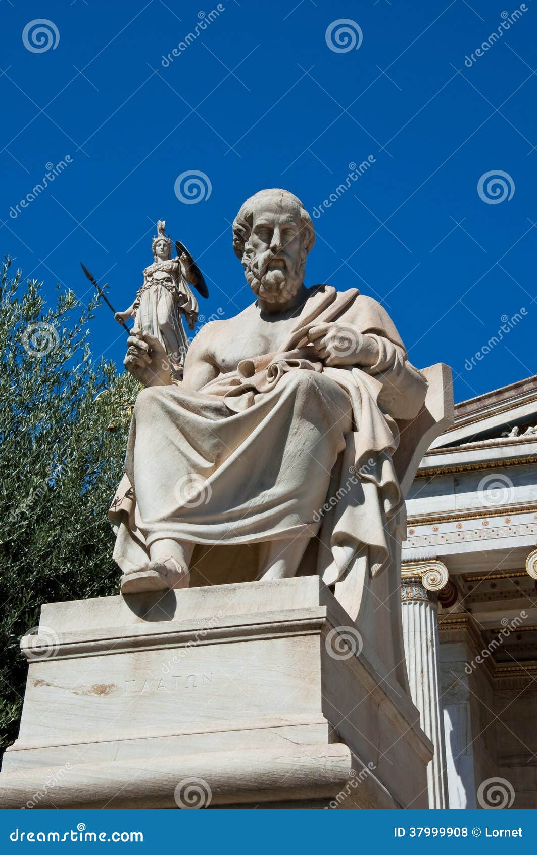 The Statue of Plato. Athens, Greece. Stock Photo - Image of culture ...