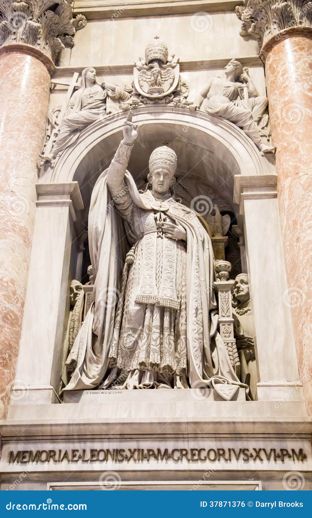 Statue of Pope Gregory stock photo. Image of religious - 37871376