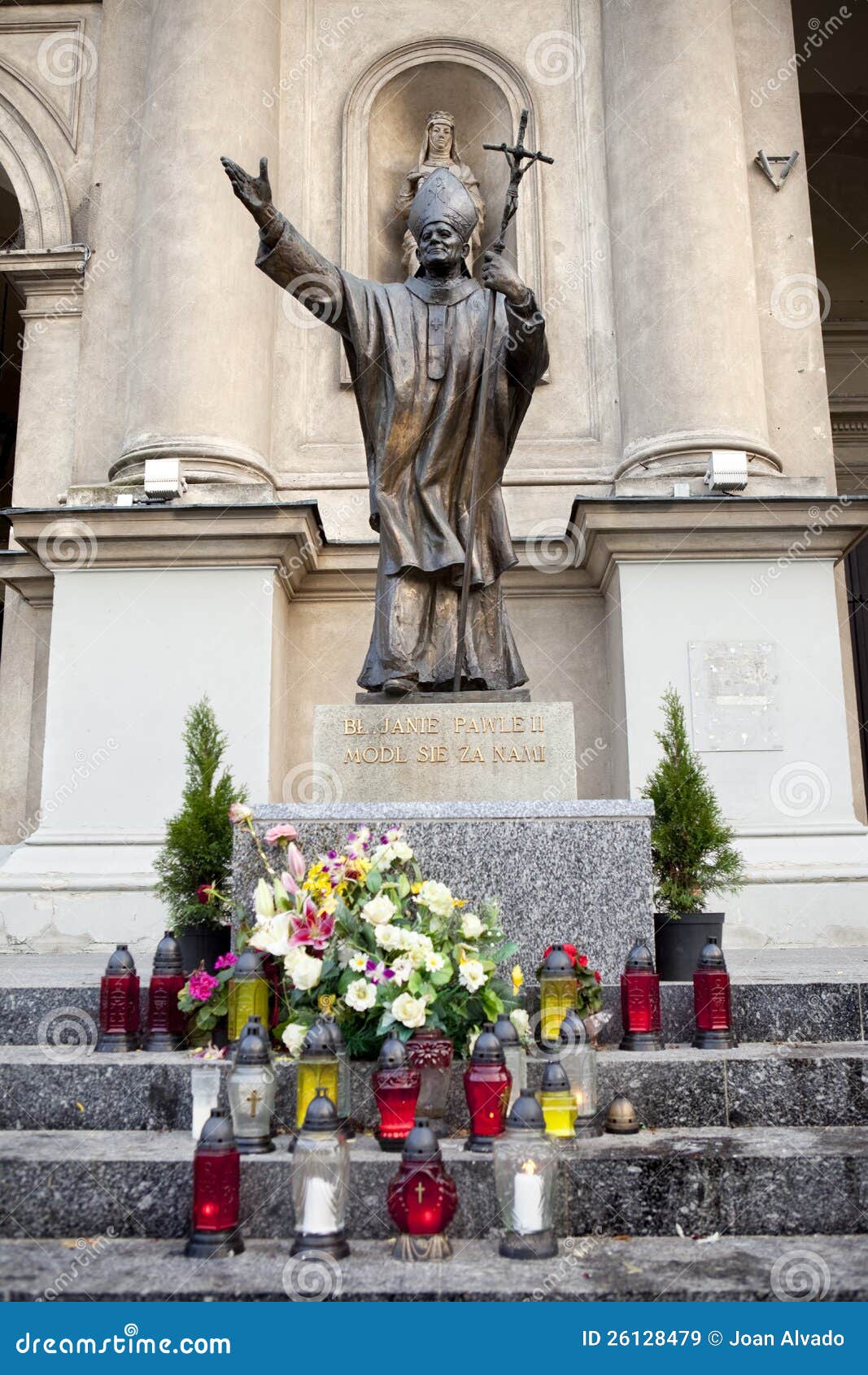 Statue of Pope John Paul the 2nd in Warsaw, Poland Stock Image - Image ...