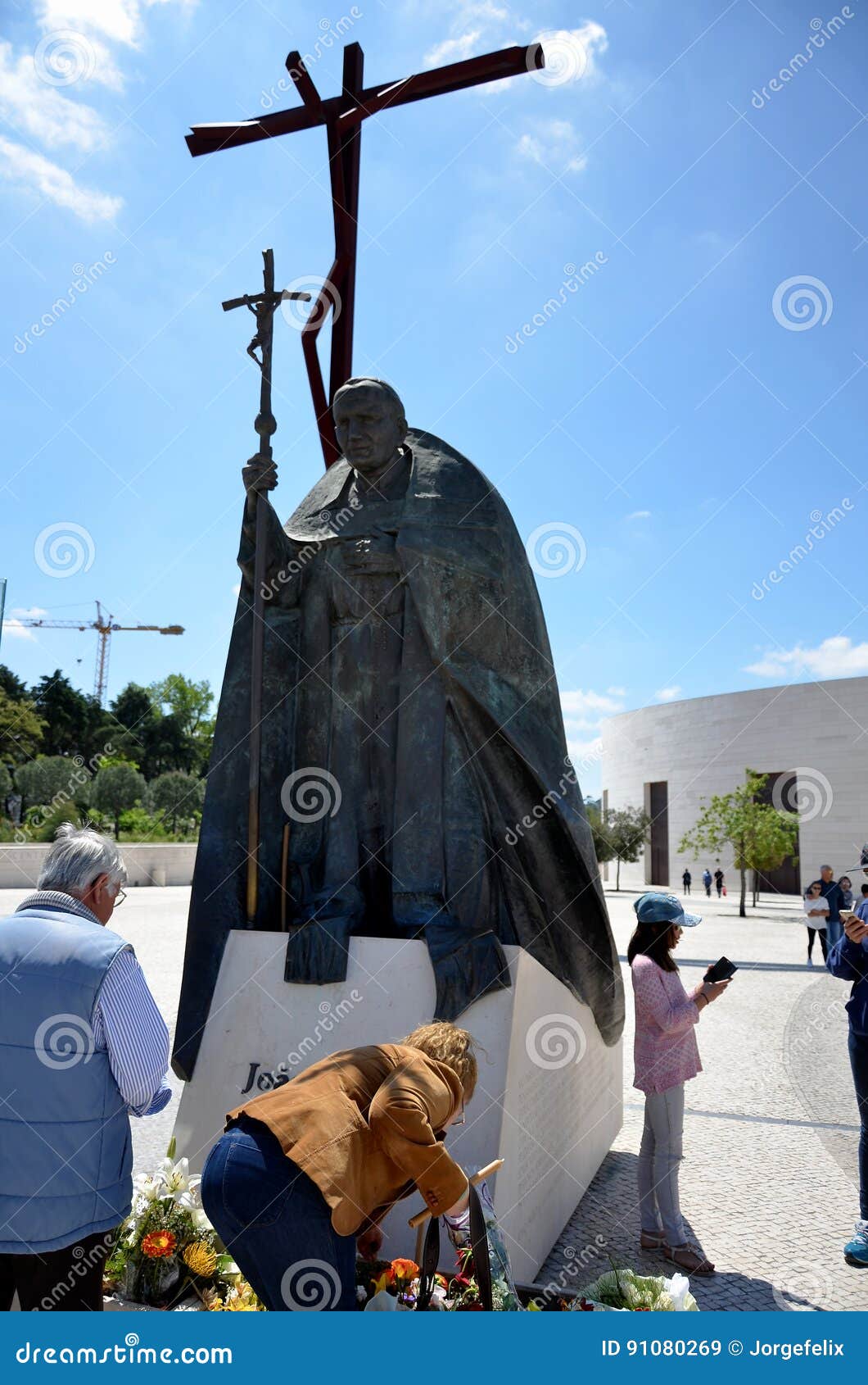 Statue of the Pope John Paul Editorial Stock Image - Image of statue ...