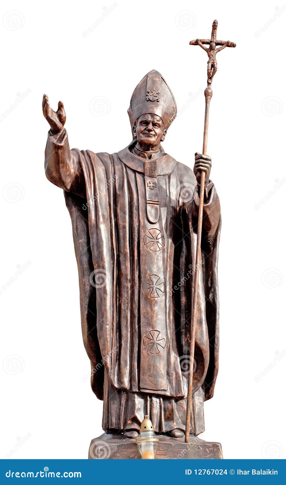 Statue Pope John Pavel editorial stock image. Image of faith - 12767024