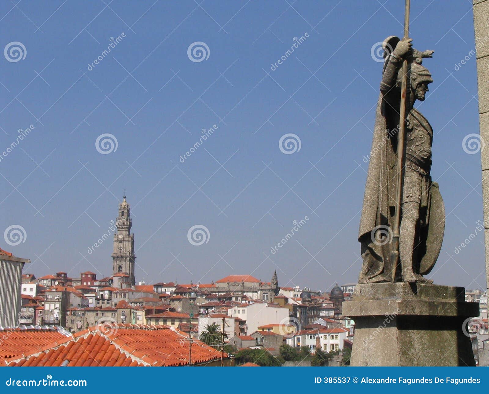 Statue - Porto stock image. Image of heroe, portugal, portuguese - 385537