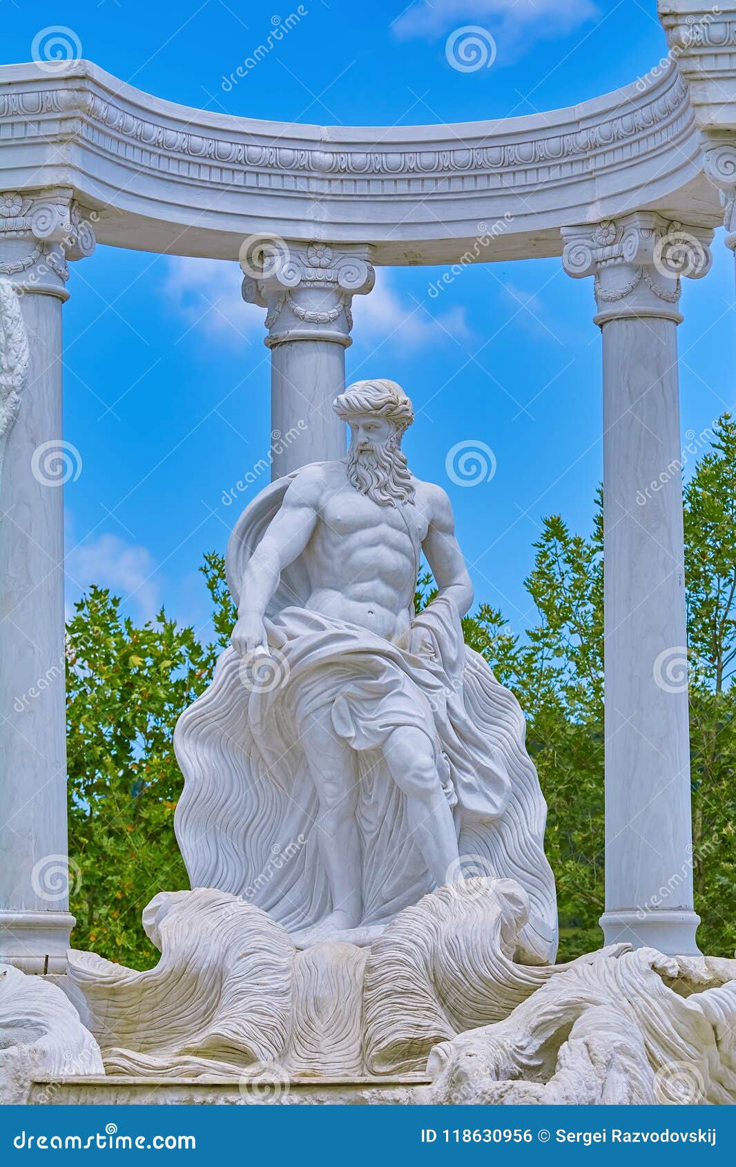 Statue of Poseidon stock photo. Image of people, giant - 118630956