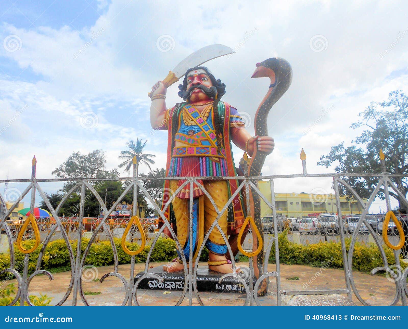 The Statue of a Powerful Devil Stock Image - Image of abotanical, india ...
