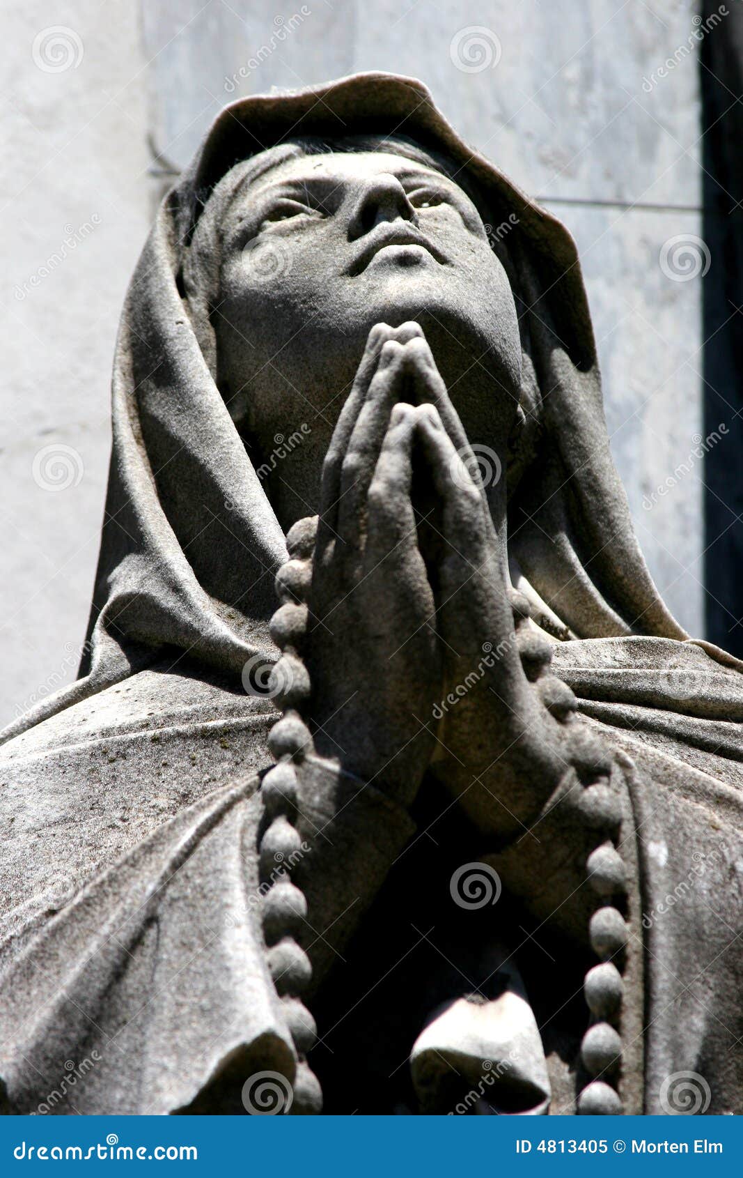 Statue of a praying person stock image. Image of destination - 4813405