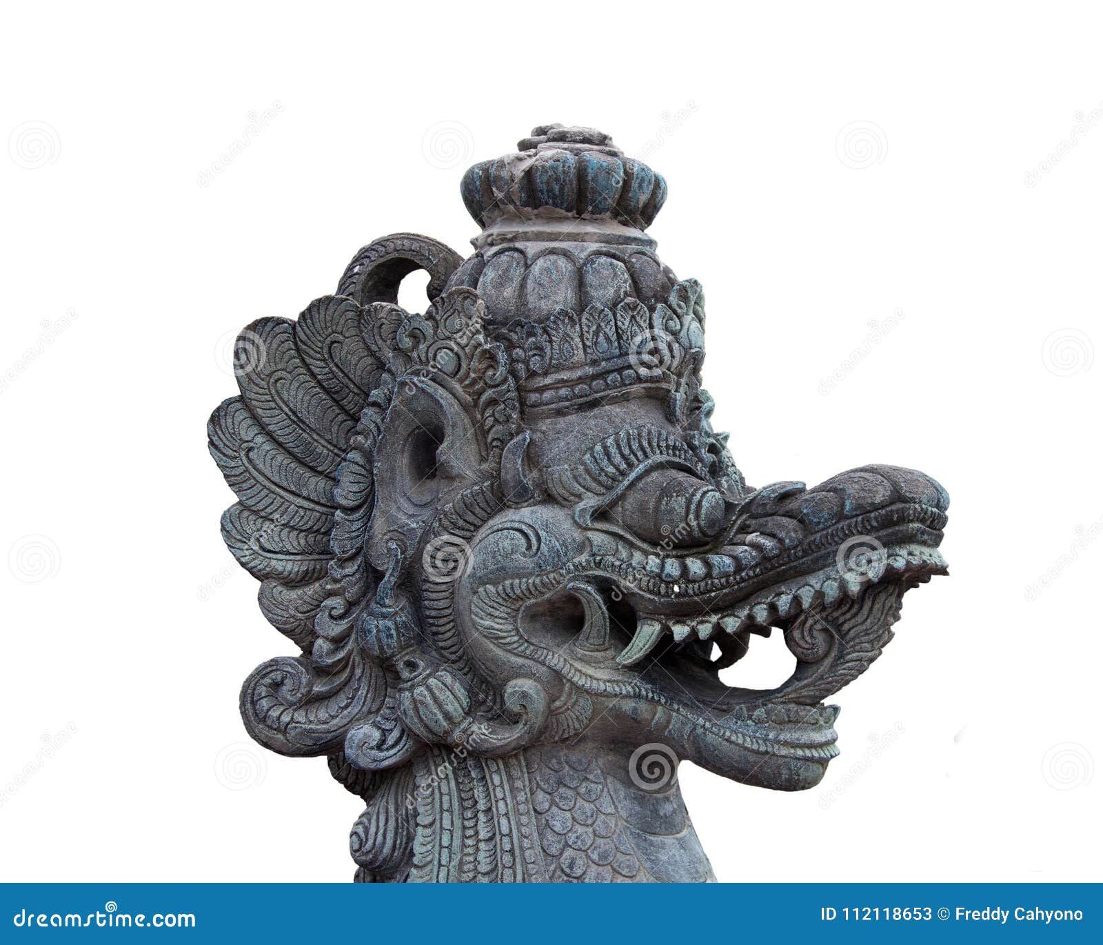 Statue Principale De Dragon De Balinese D'isolement Image stock - Image ...