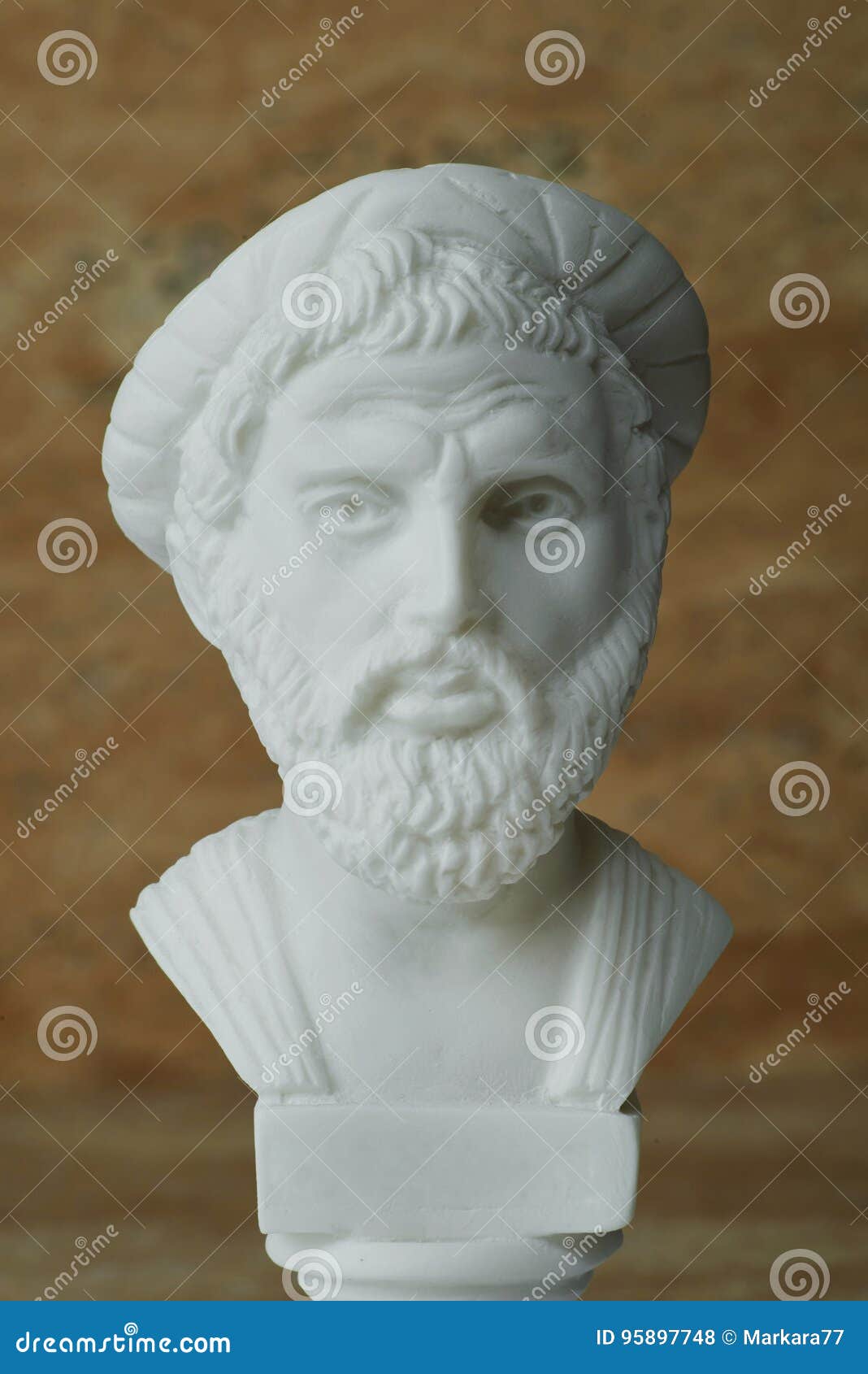 Statue of Pythagoras,ancient Greek Mathematician and Geometer. Stock ...
