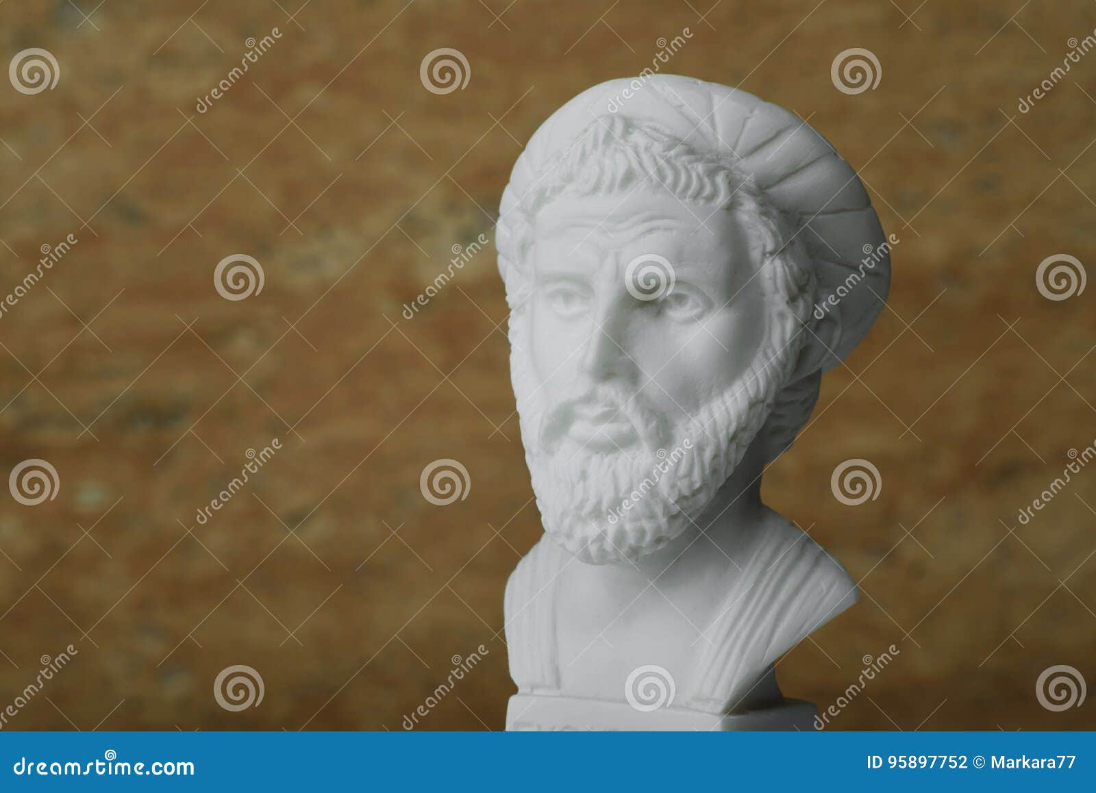 Statue of Pythagoras,ancient Greek Mathematician and Geometer. Stock ...
