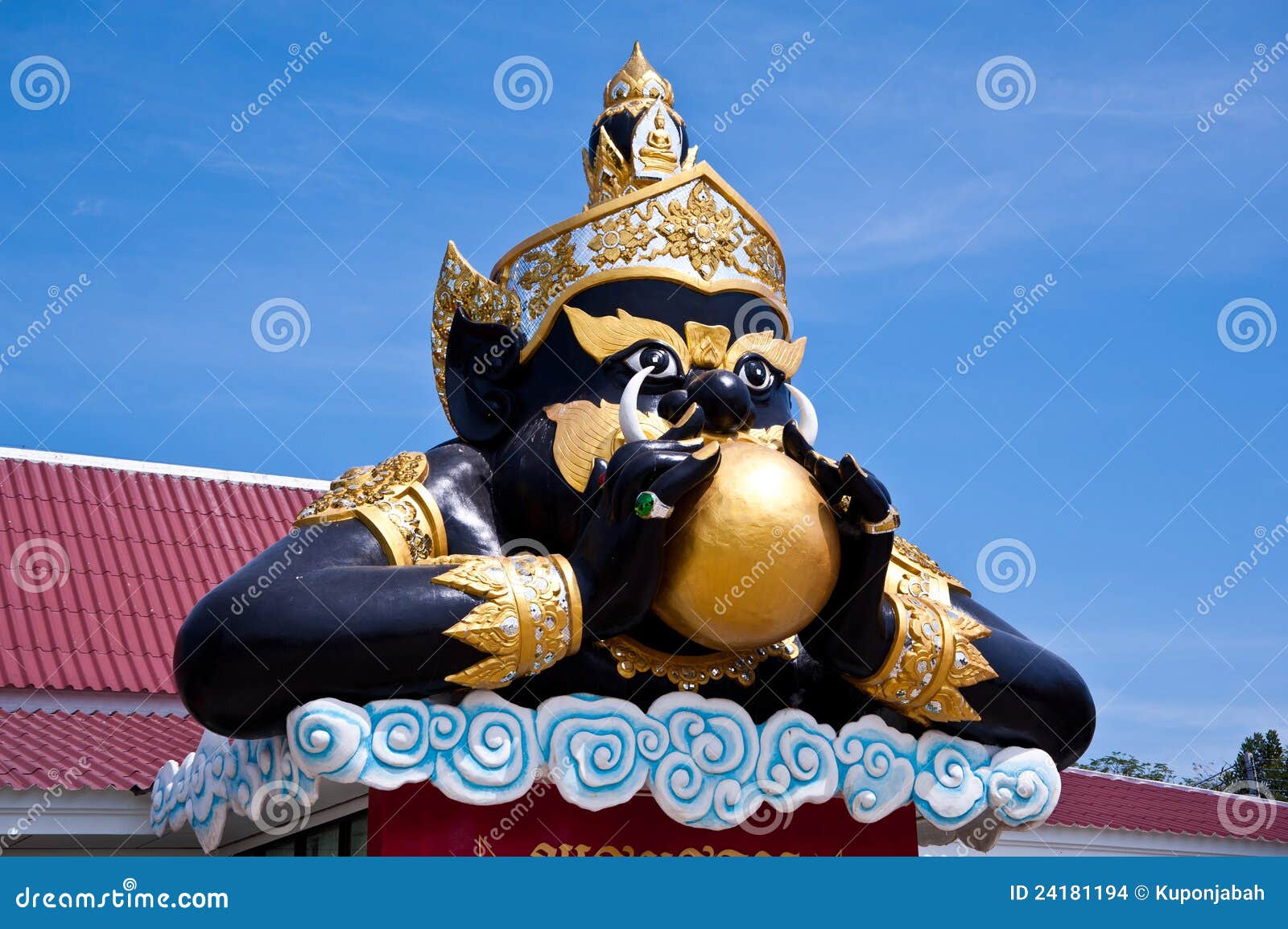 Statue of Rahu stock photo. Image of thailand, sculpture - 24181194