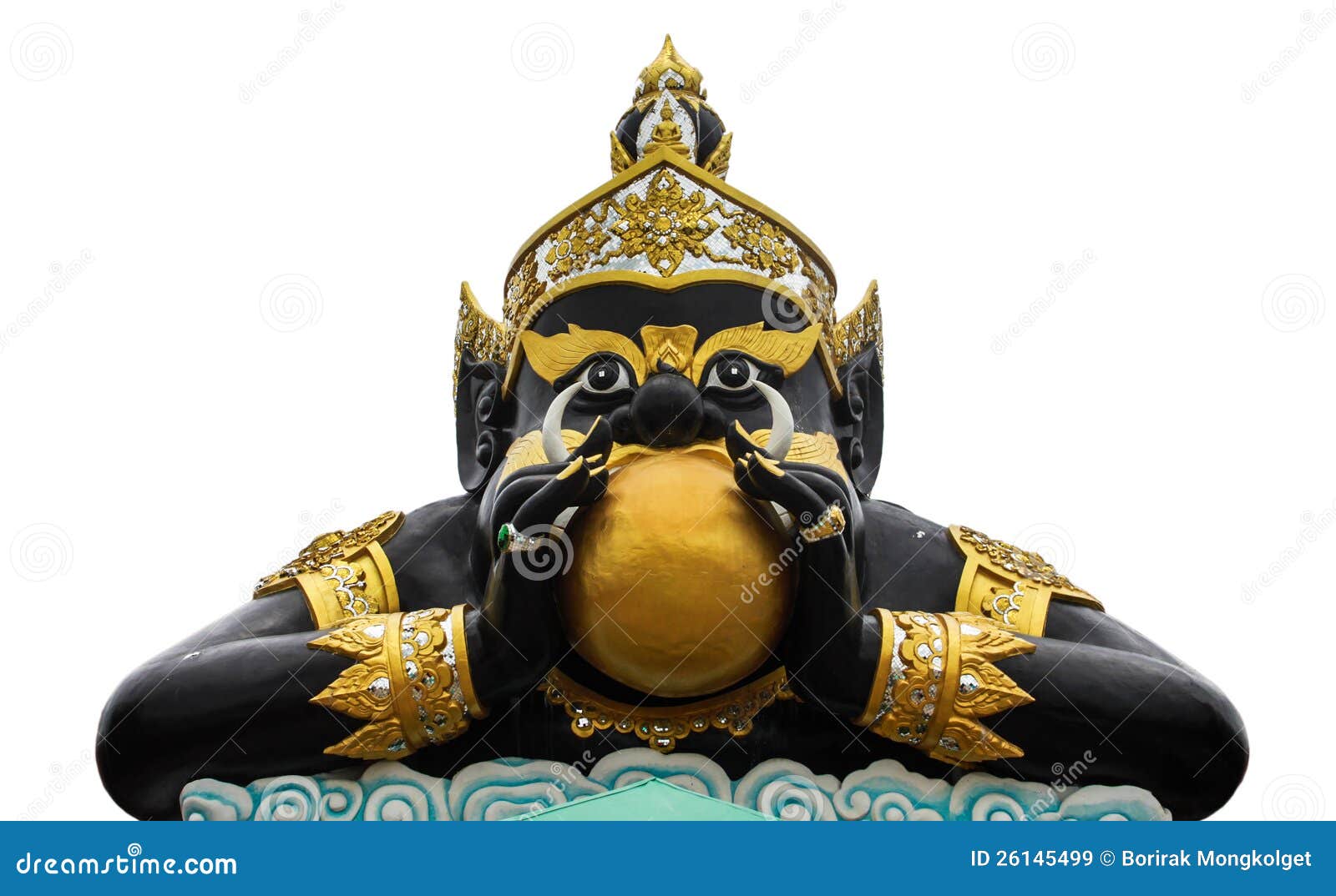 Statue of Rahu and India God with Isolated. Stock Image - Image of holy ...