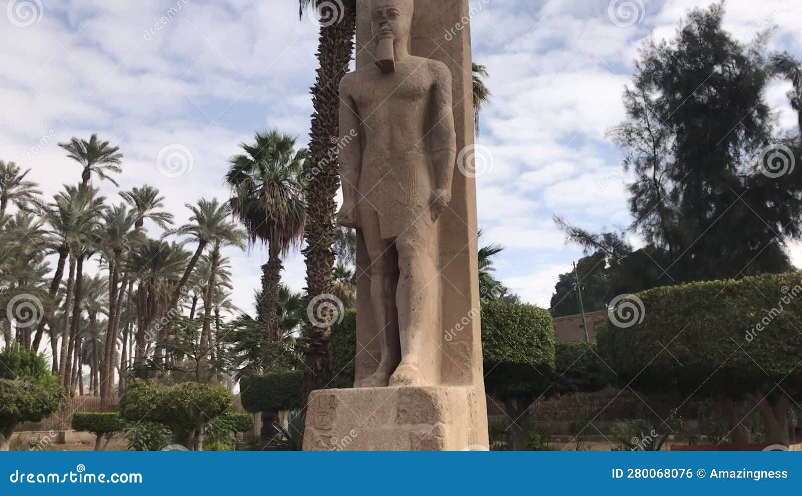 Statue of Ramesses II at the Open-air Museum of Memphis in Egypt. Stock ...