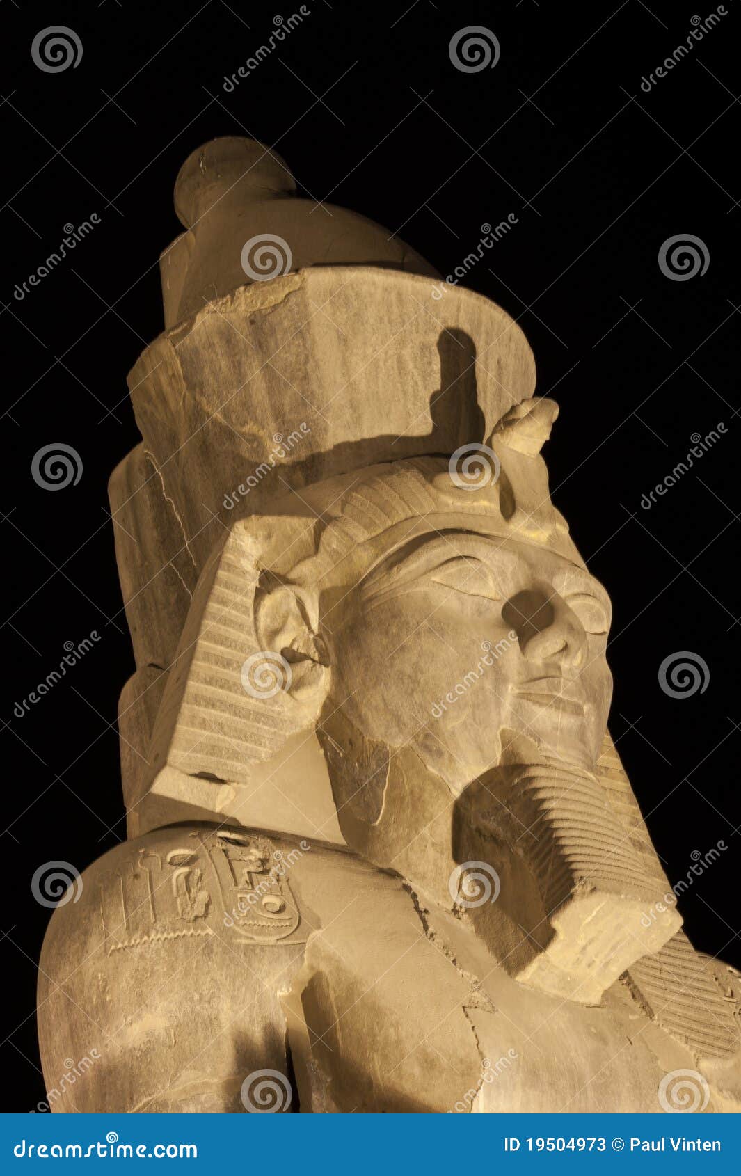 Statue of Ramses II at Luxor Temple Stock Image - Image of head ...