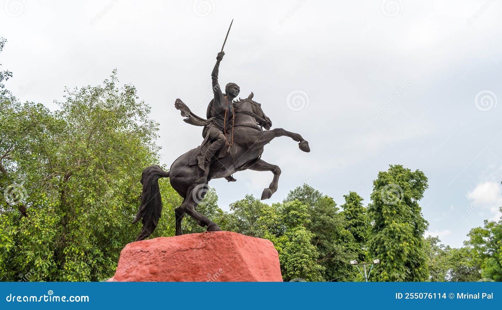 Statue of Rani Lakshmi Bai stock photo. Image of gwalior - 255076114