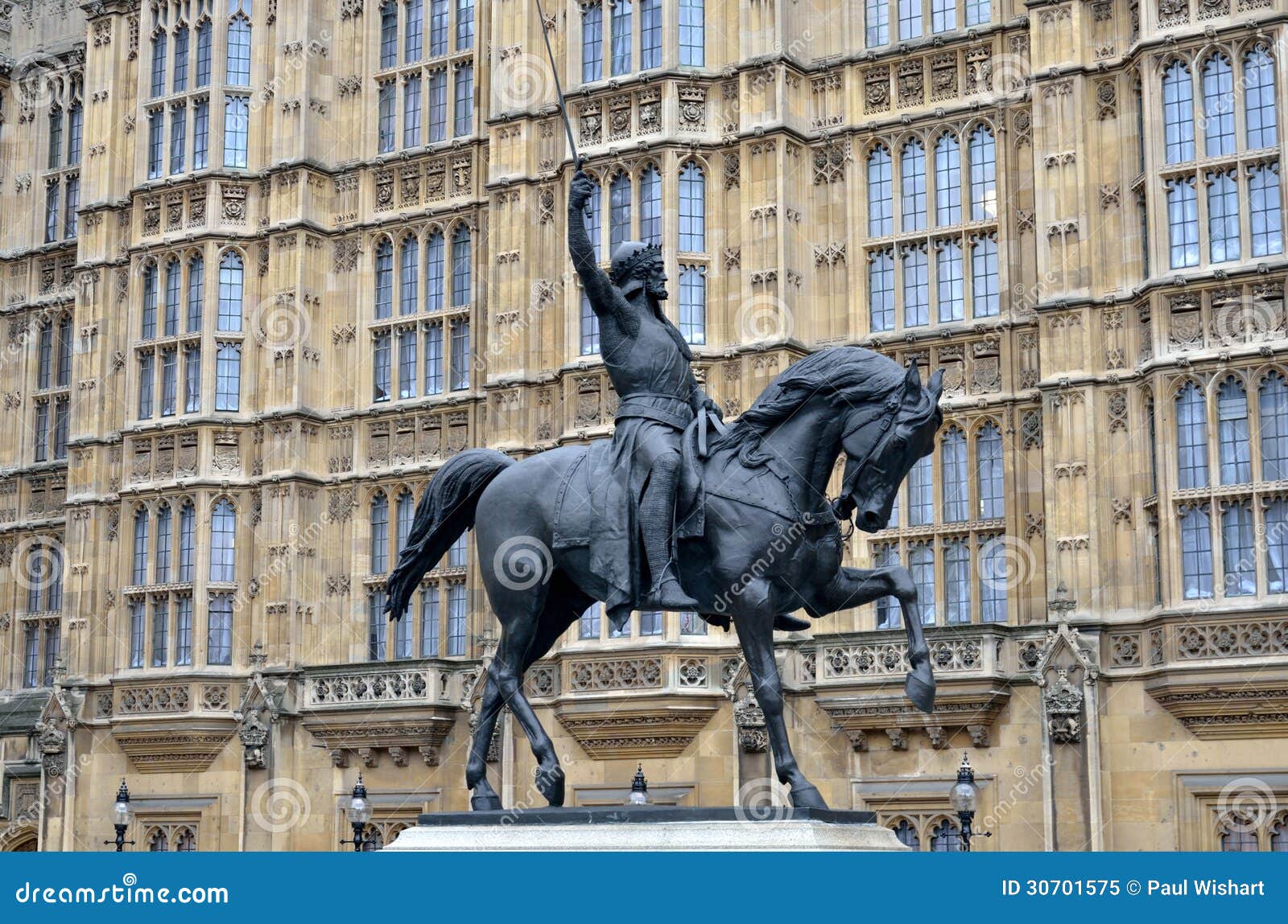 Statue of Richard I stock image. Image of great, attraction - 30701575