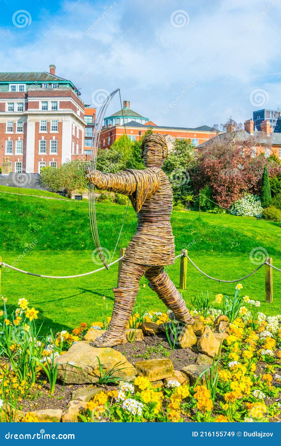 Statue Of Robin Hood At Nottingham Castle, Nottingham Royalty-Free ...