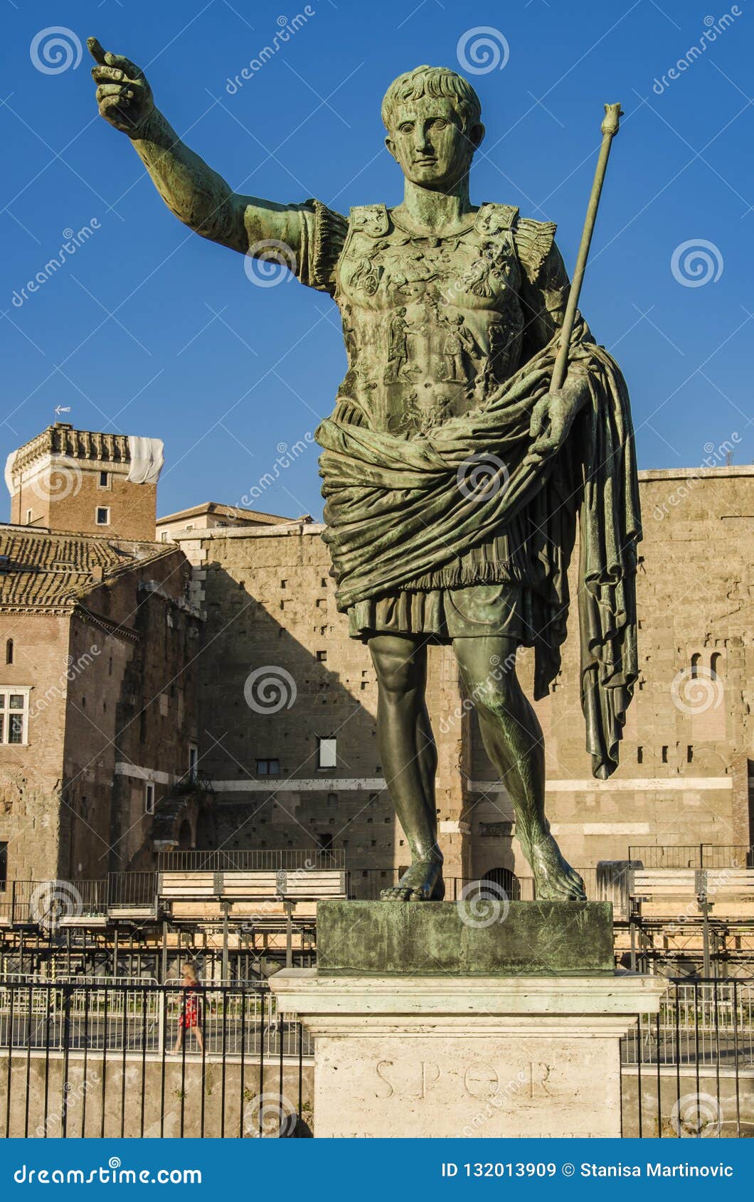 Statue of Roman Emperor Augustus in Rome, Italy Stock Image - Image of ...