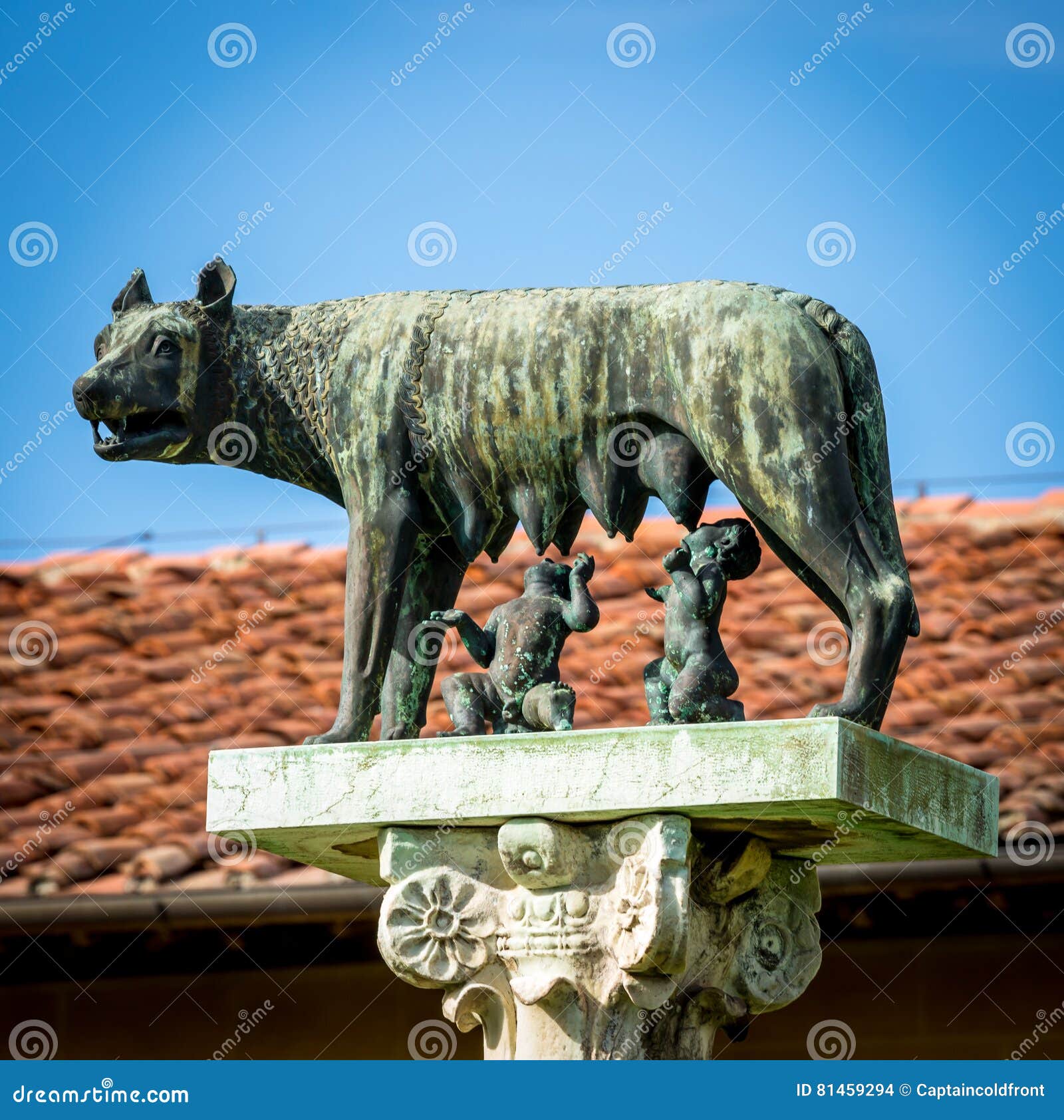 Romulus And Remus With The She-wolf Stock Photography | CartoonDealer ...