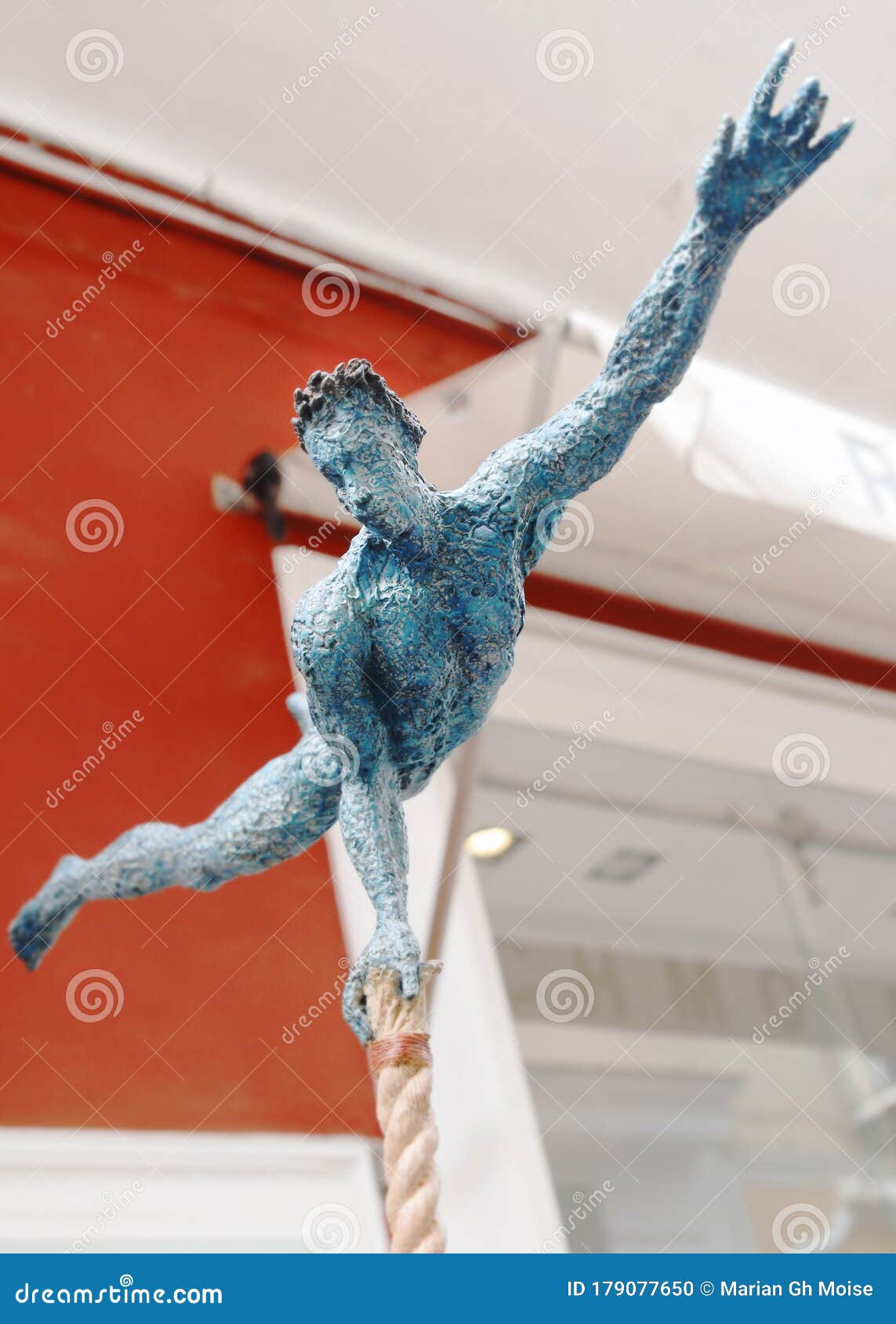 Statue on the rope stock photo. Image of stop, closed - 179077650