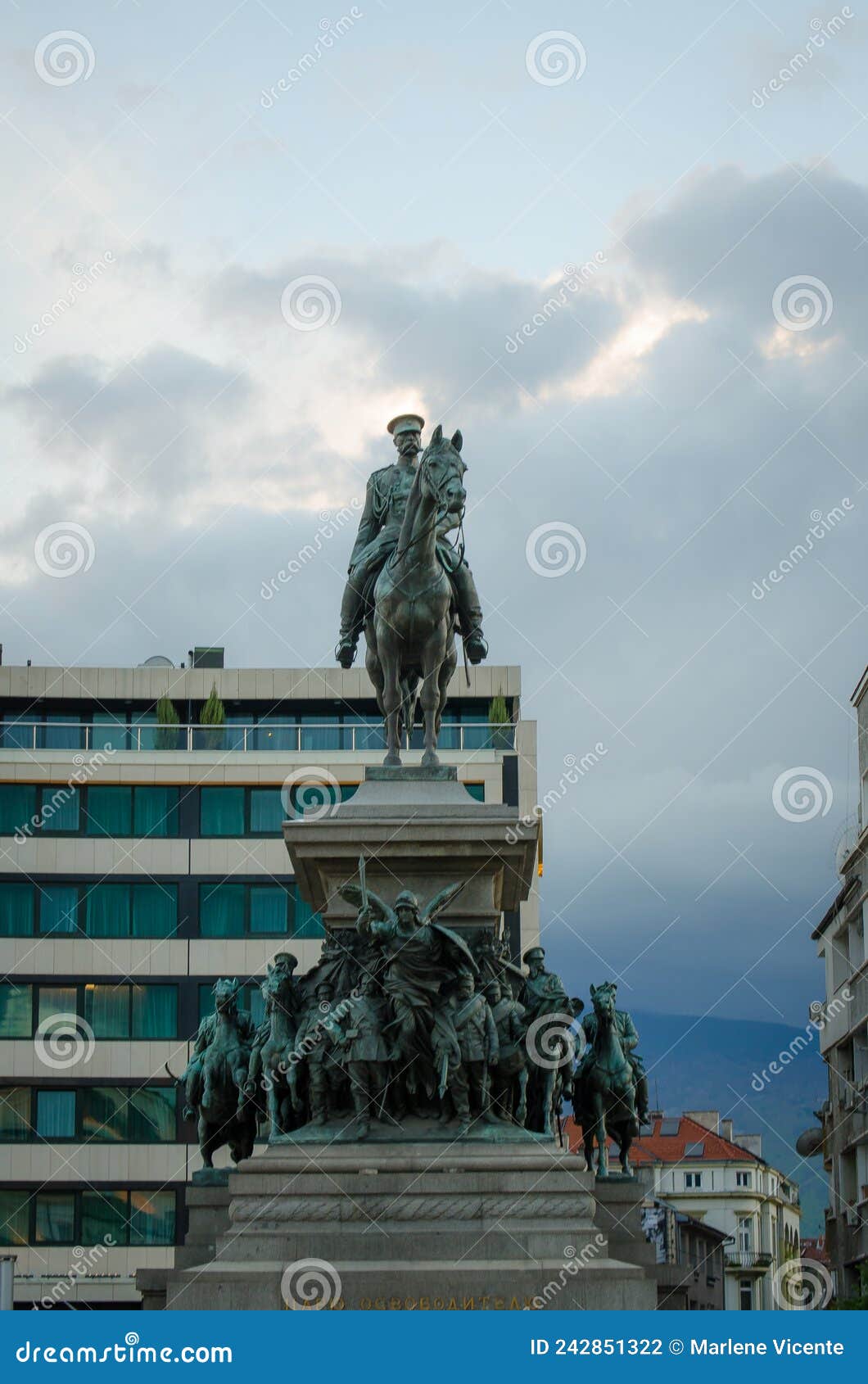 Statue of Russian King Alexander II, in Sofia. Bulgaria Stock Photo ...