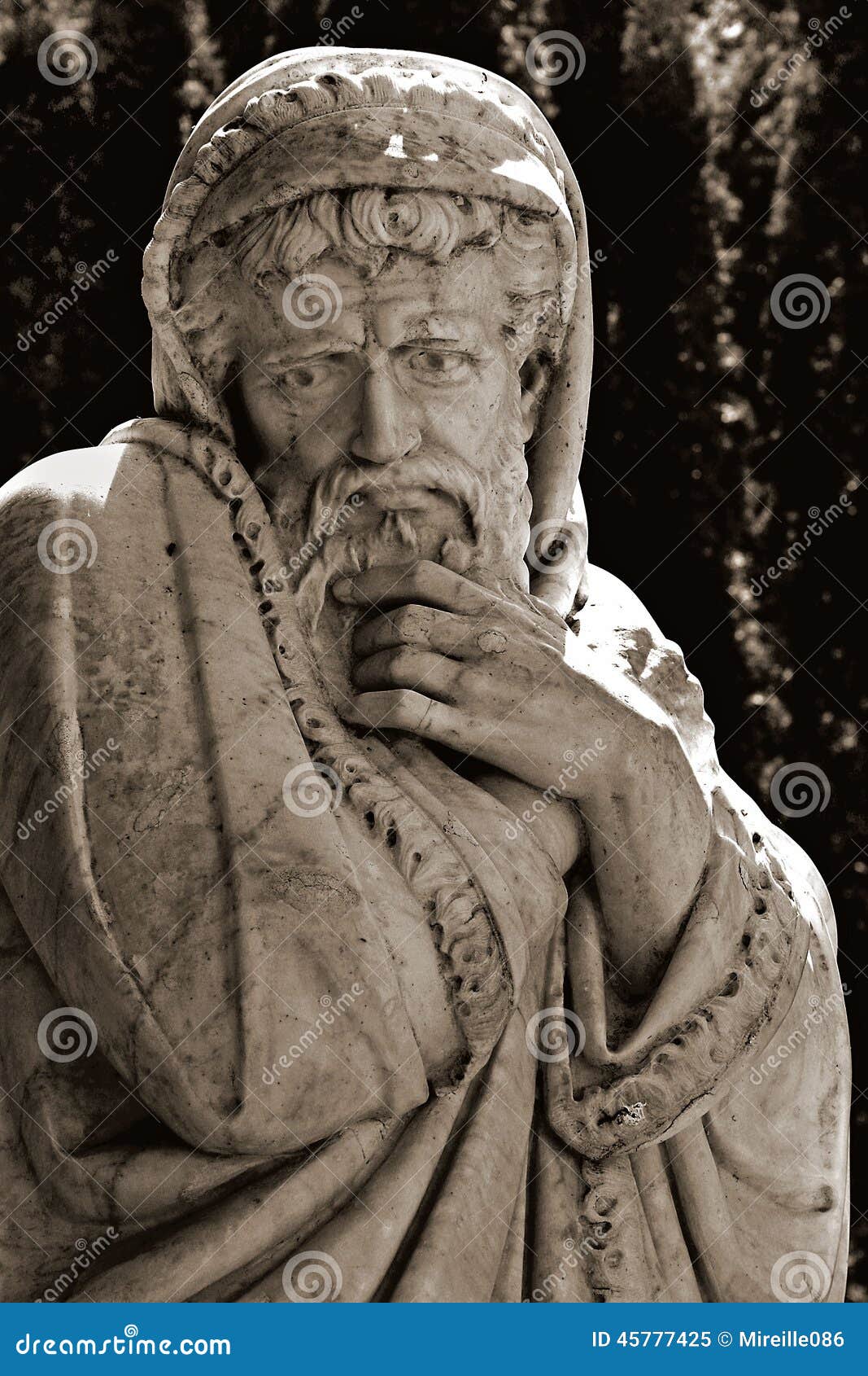 Statue of a sad cold man stock image. Image of depress - 45777425
