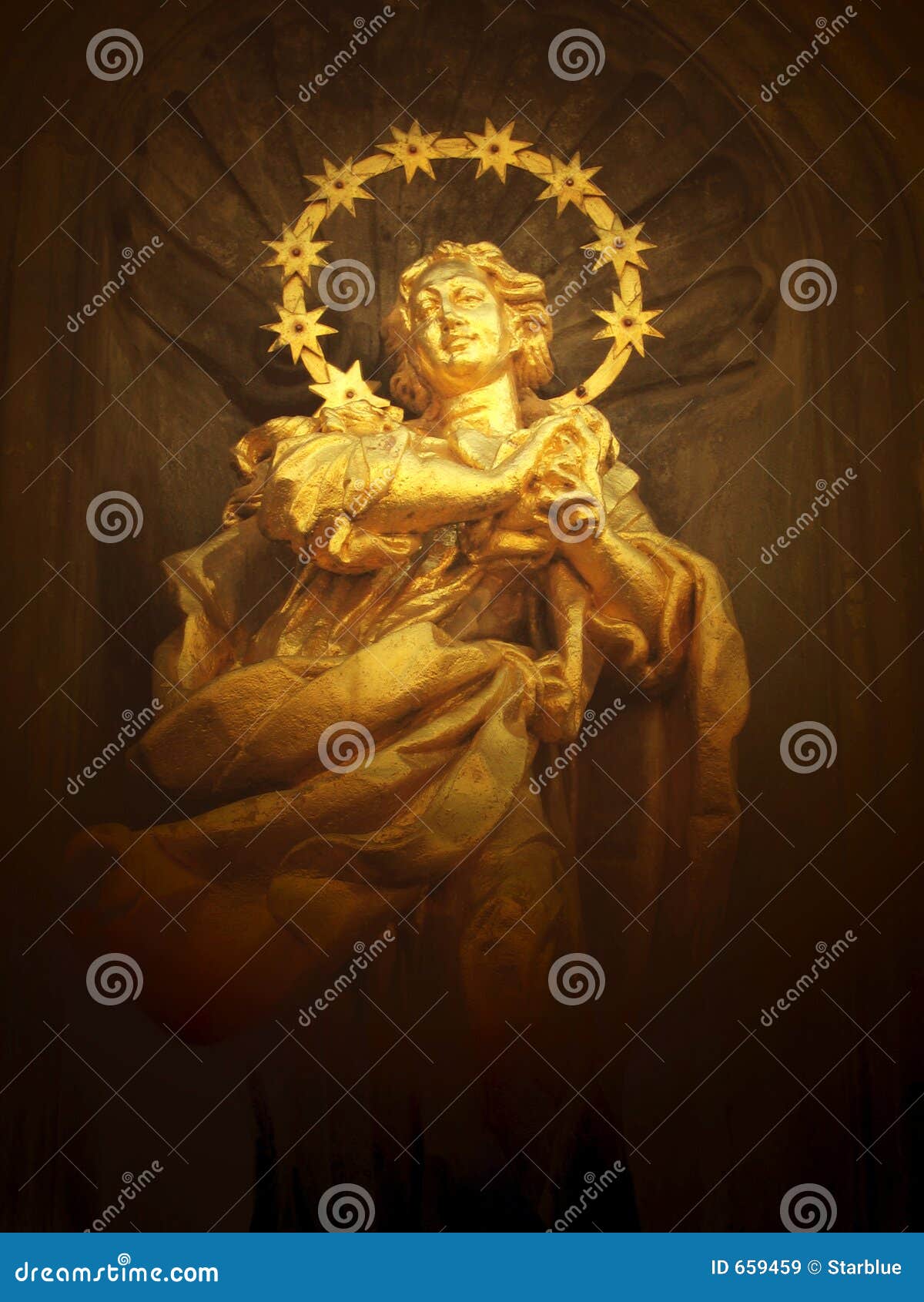 Statue of a saint stock image. Image of holy, glory, czech - 659459