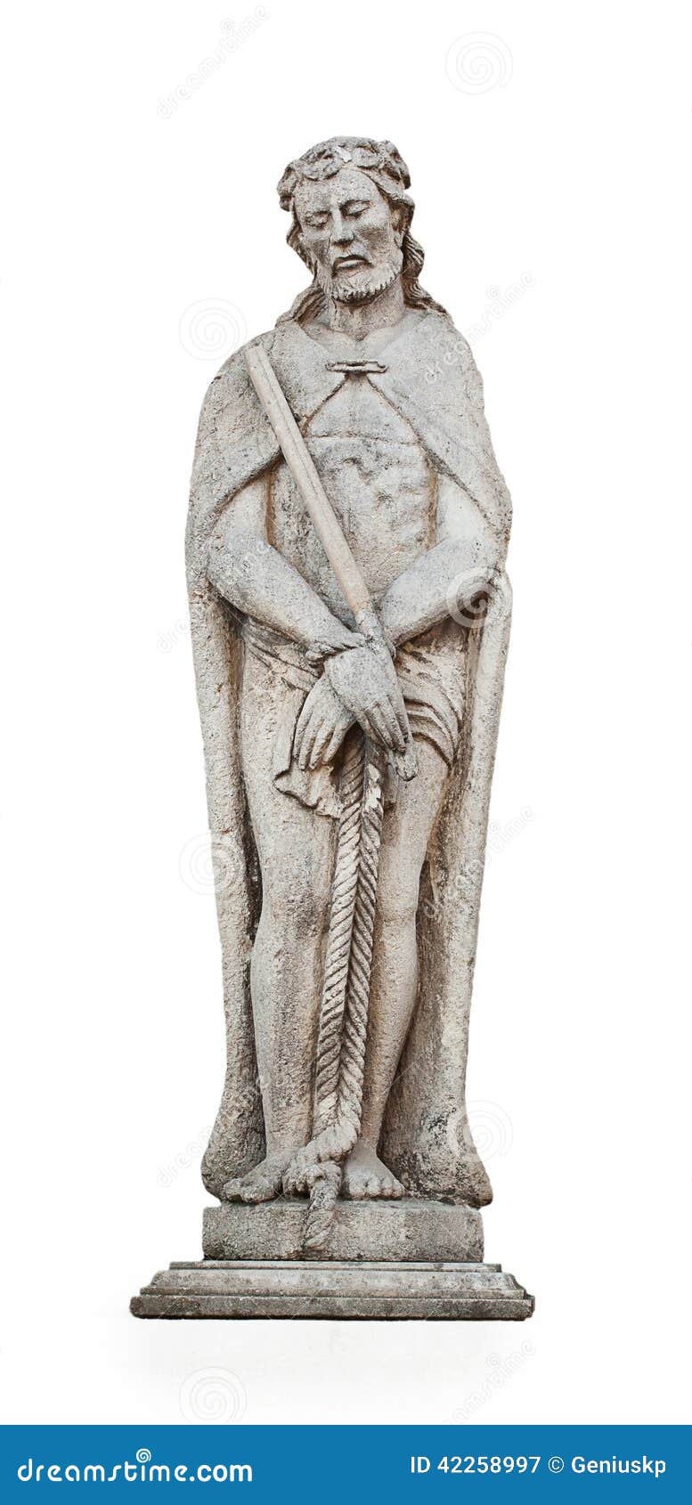 Statue of the Saint is Isolated on a White Background Stock Image ...