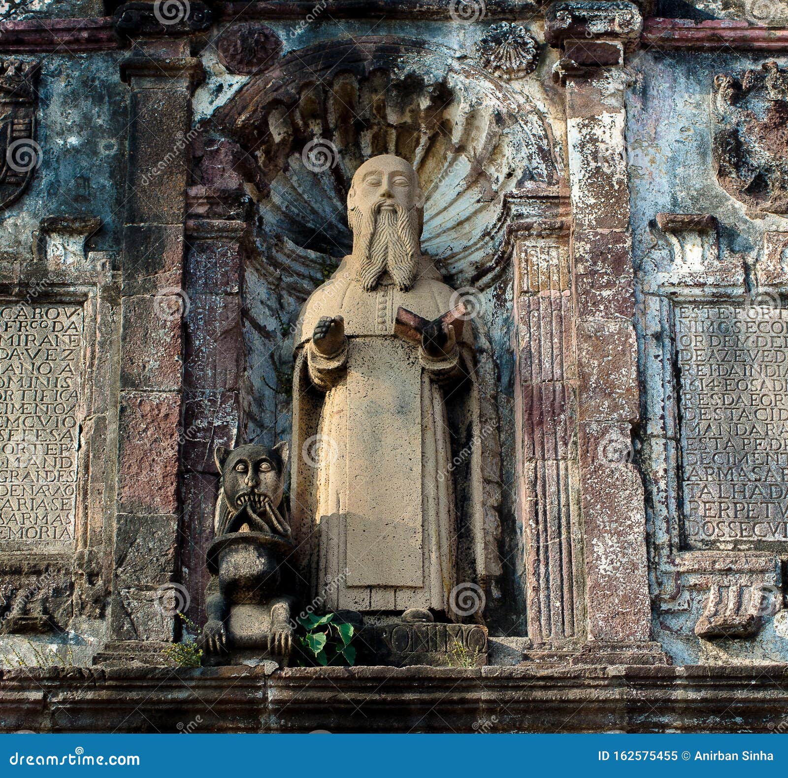 Statue of Saint Jerome and Devil Stock Image - Image of artistic, asia ...