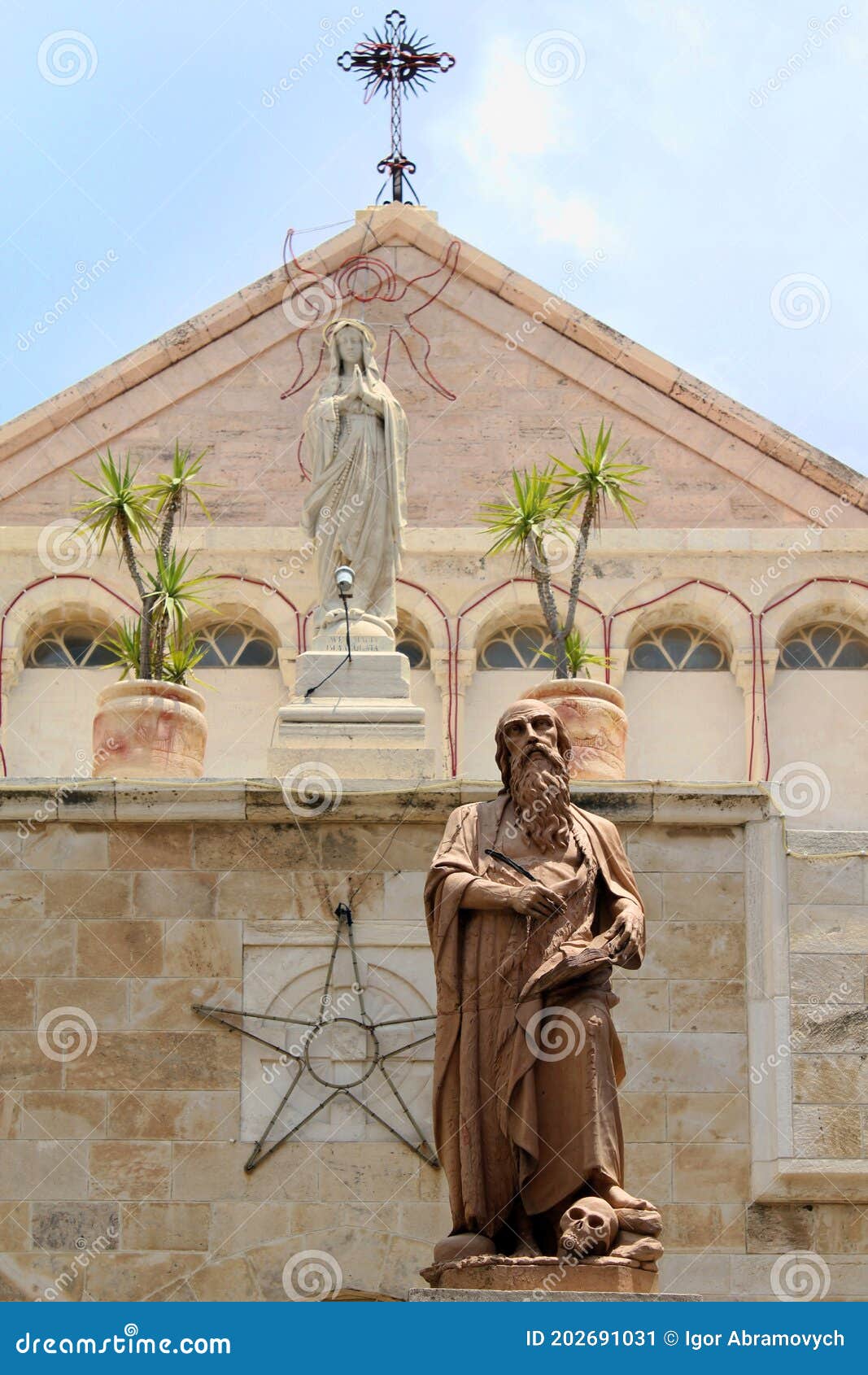 Statue of Saint Jerome in Front of the Chapel of Saint Catherine in ...