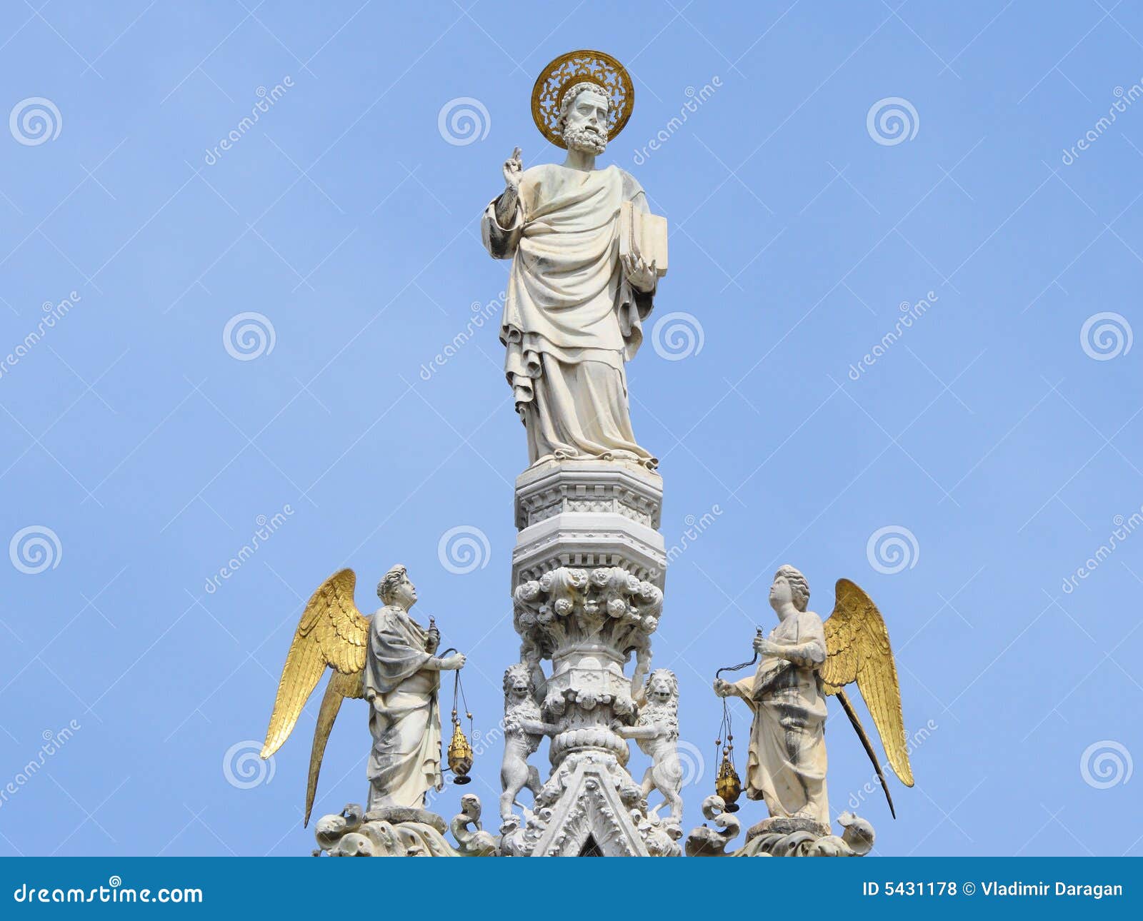 Statue of Saint Marc stock photo. Image of venice, saint - 5431178