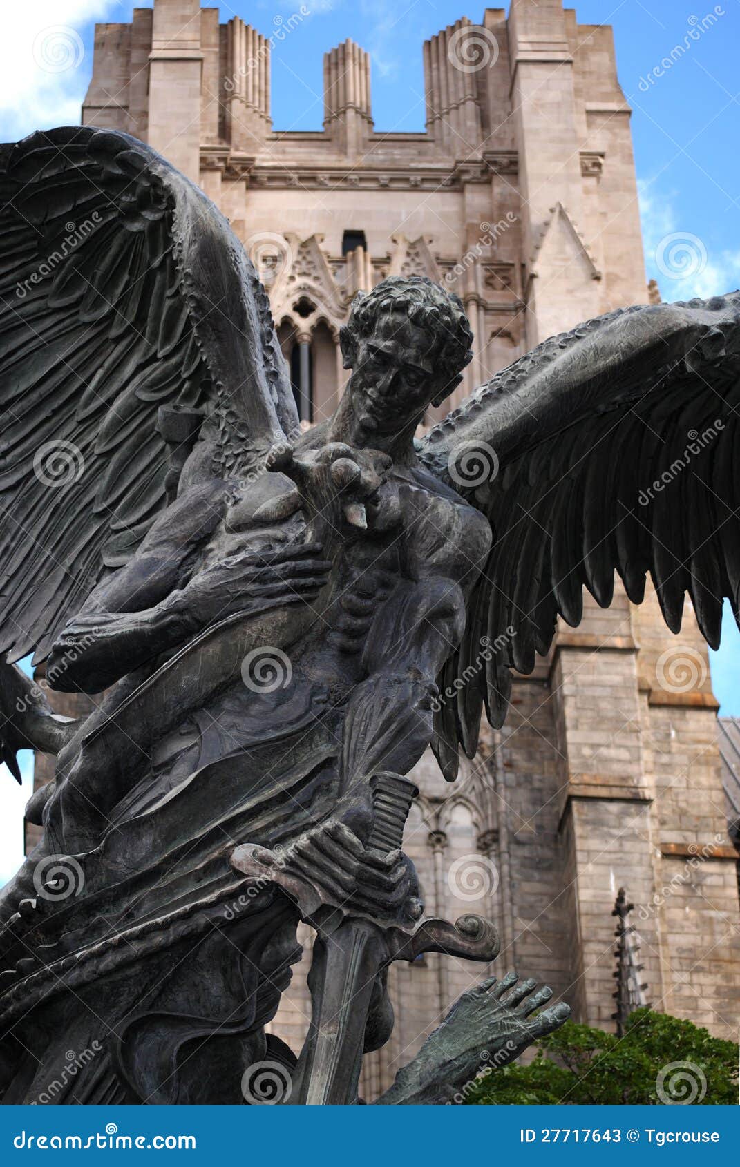 Statue of Saint Michael stock image. Image of cathedral - 27717643
