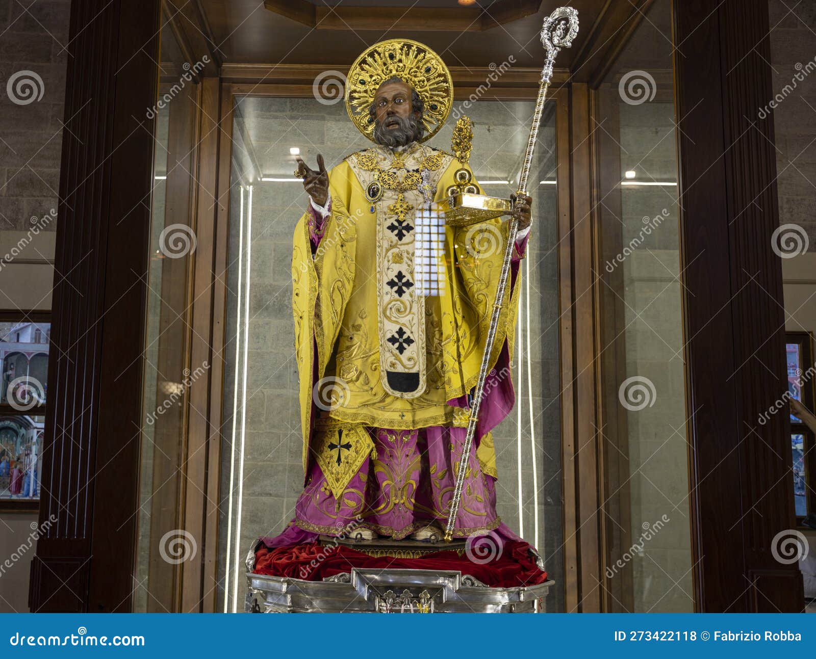 The Statue of Saint Nicholas Inside the Basilica of Sain Nicholas of ...