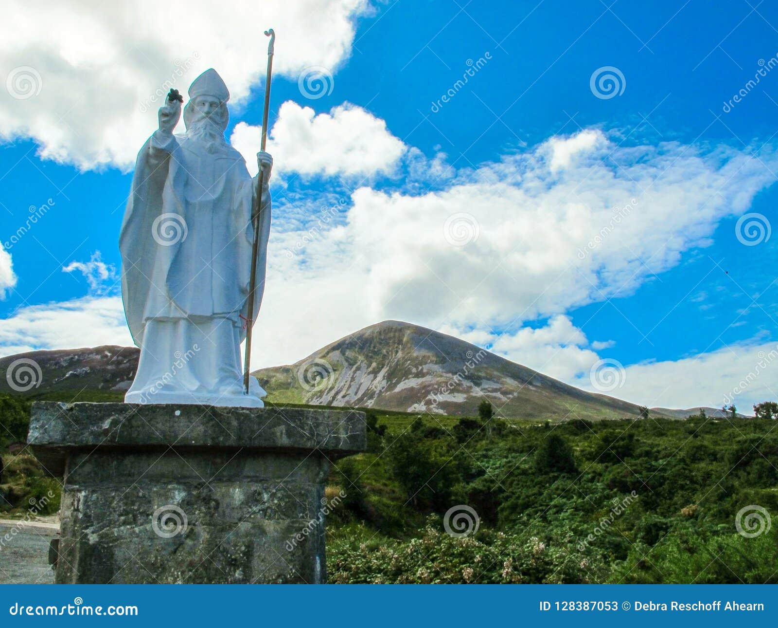 Statue of Saint Patrick at Croagh Patrick, Mayo, Ireland Stock Image ...