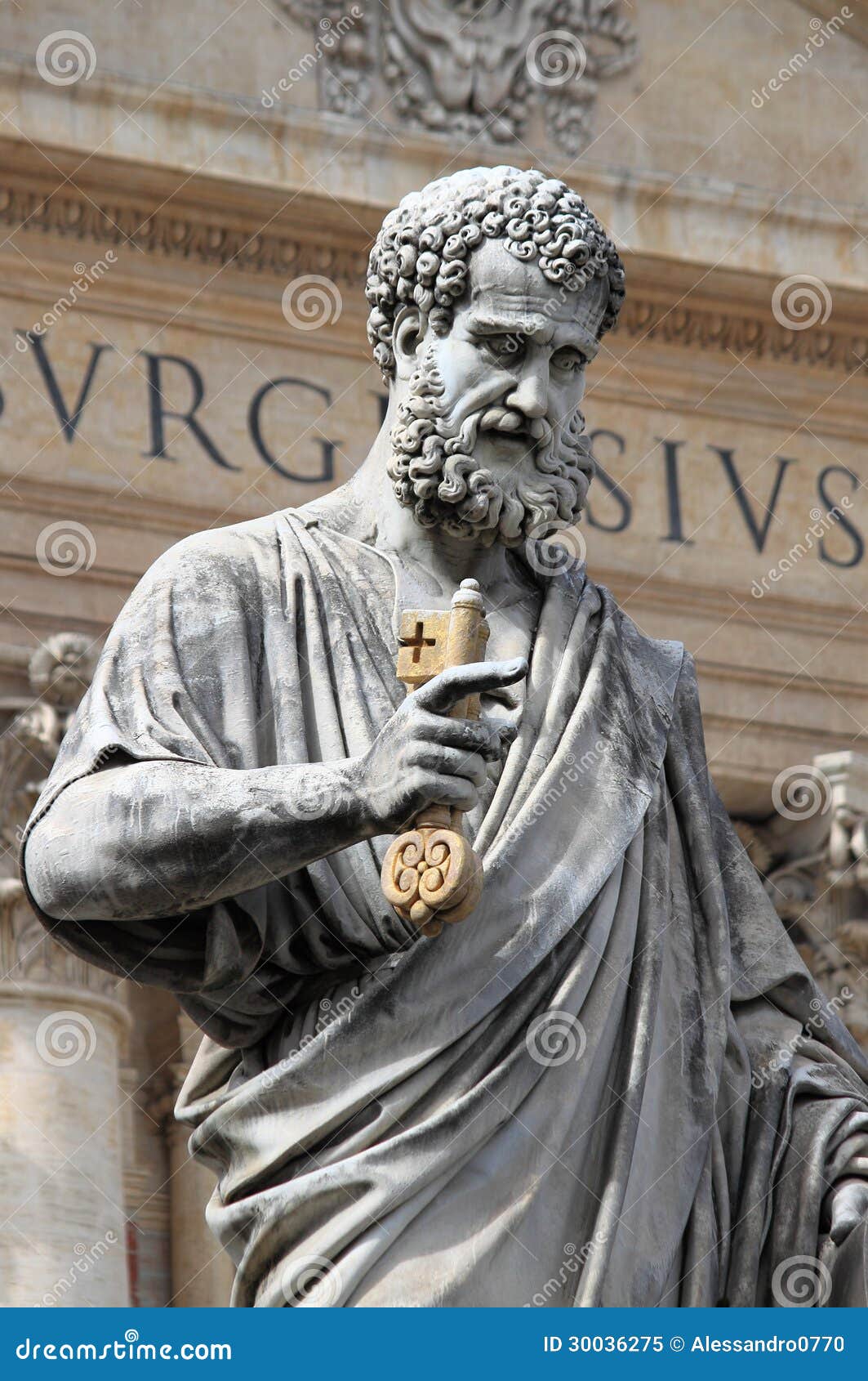 Statue of Saint Peter the Apostle Stock Image - Image of jesus, italy ...