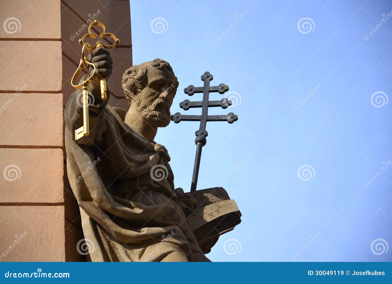 Statue of Saint Peter in Prague Stock Image - Image of heritage ...