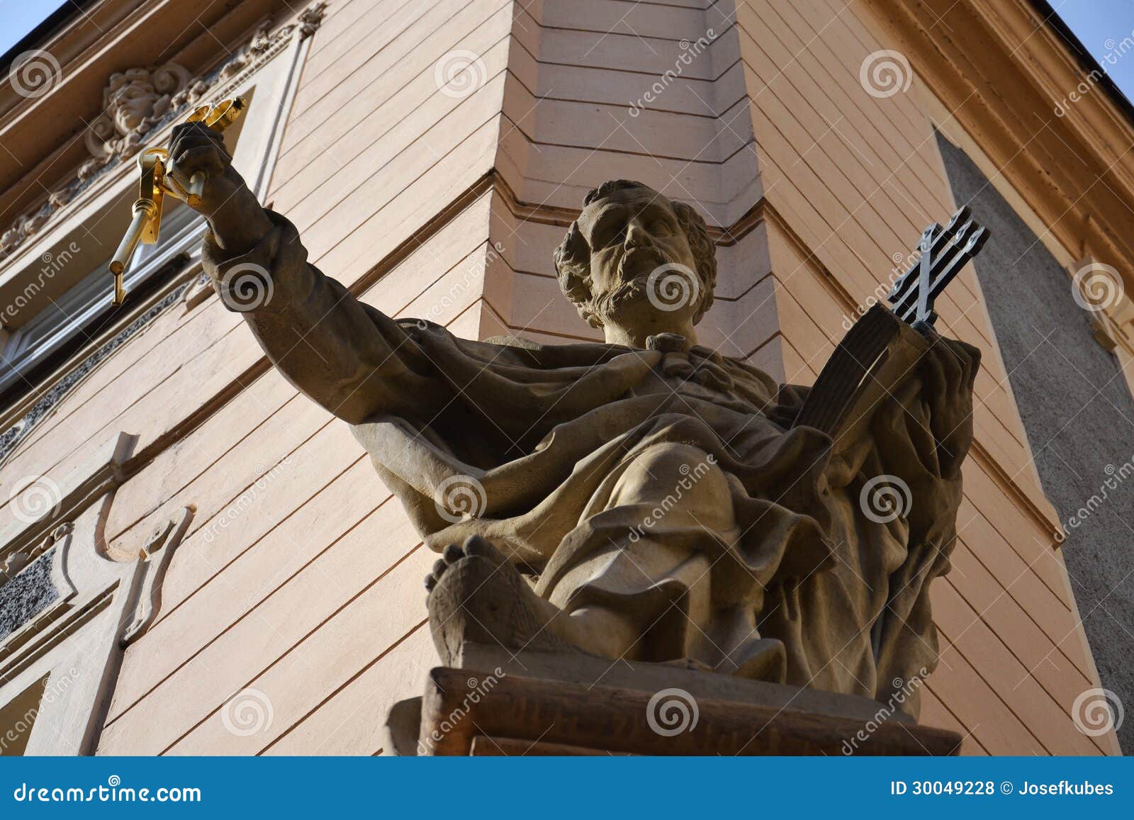 Statue of Saint Peter in Prague Stock Photo - Image of outdoor, copy ...