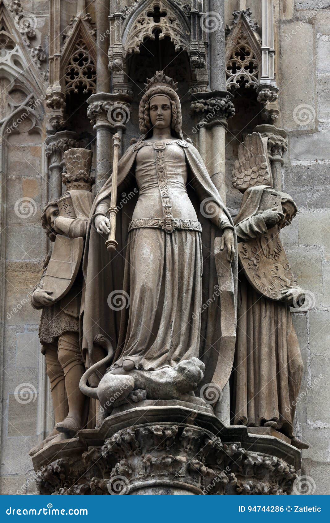 Statue of Saint at St Stephen`s Cathedral in Vienna Stock Photo - Image ...