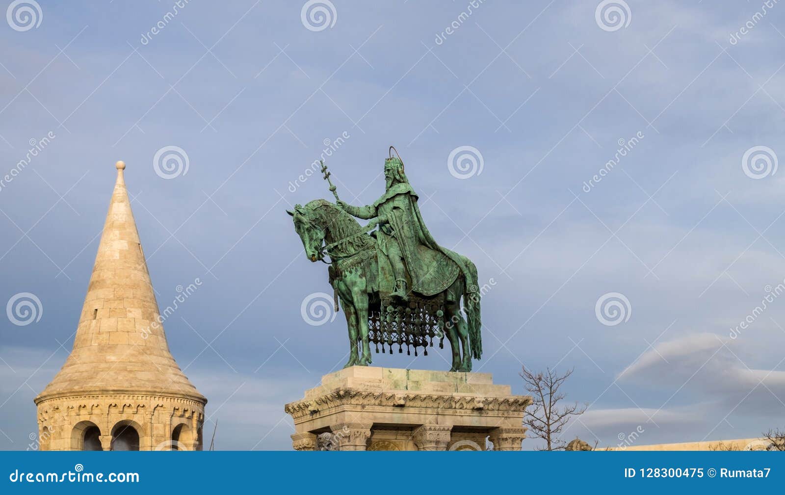 A Statue of Saint Stephen, the First King of Hungary at of Fishe Stock ...