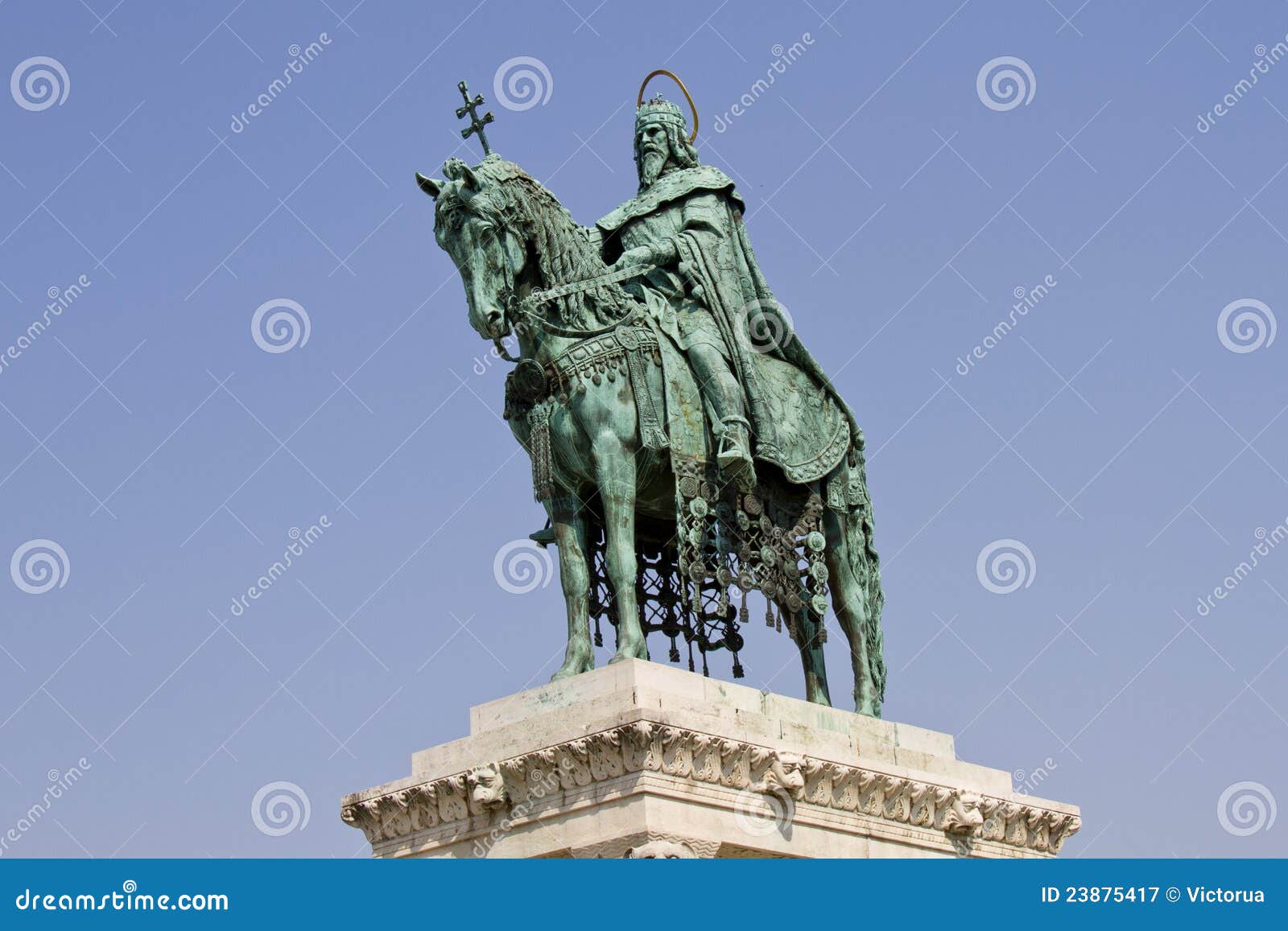Statue of Saint Stephen I, Budapest, Hungary Stock Image - Image of ...