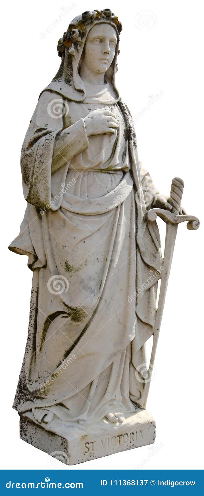 Saint Victoria Statue stock image. Image of heaven, woman - 111368137