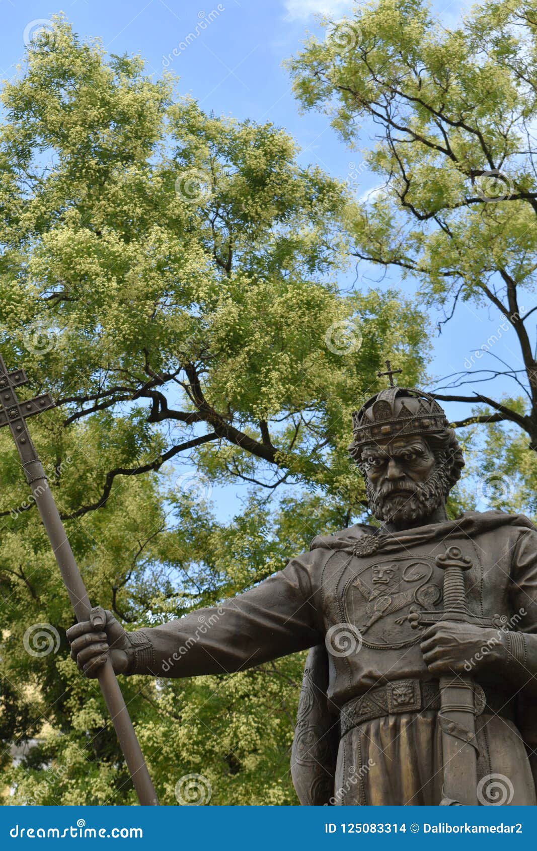 Statue of the Samuil King of Bulgaria. Editorial Stock Image - Image of ...
