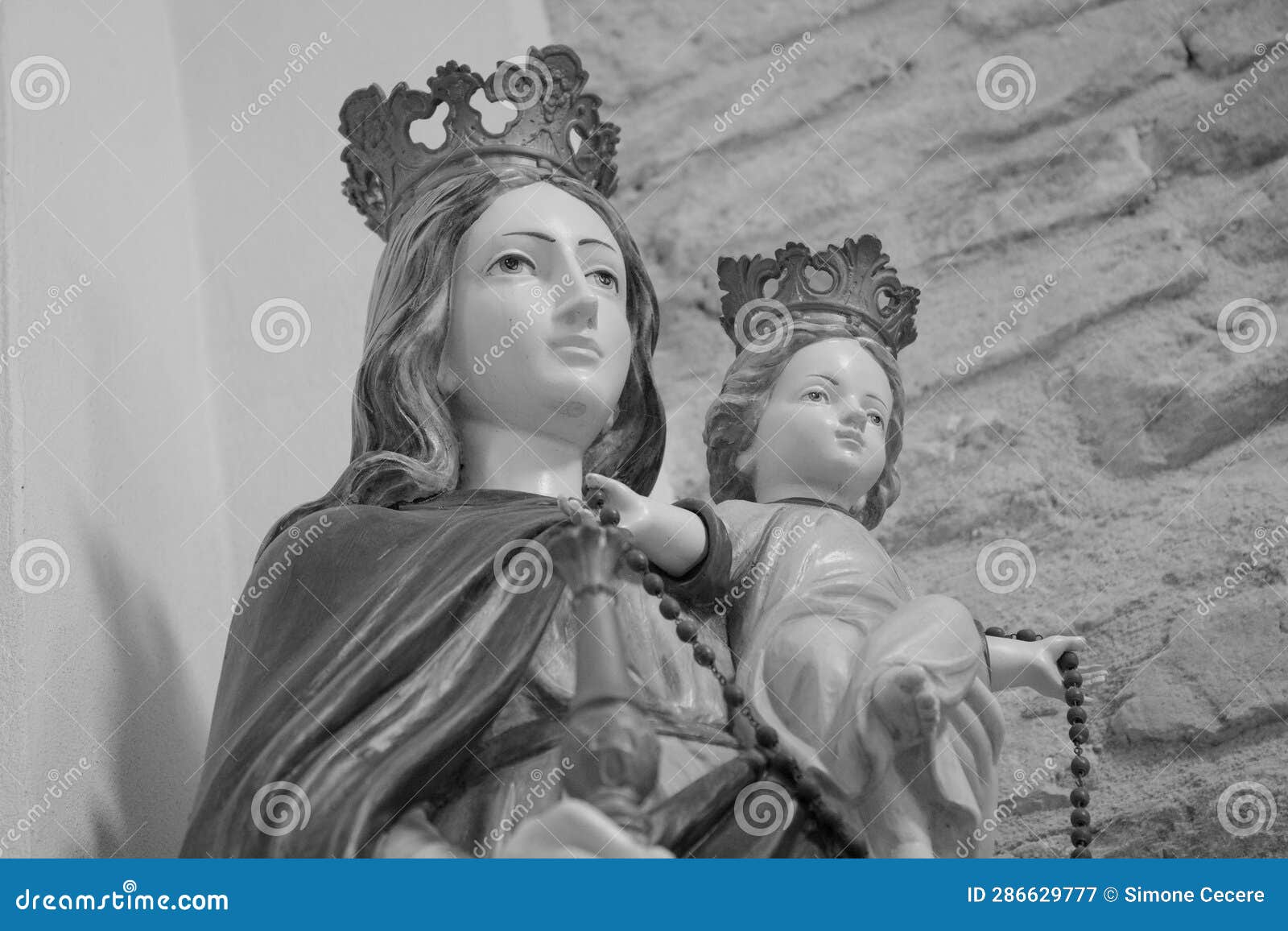 Statue of Santa Maria stock image. Image of statue, sculpture - 286629777