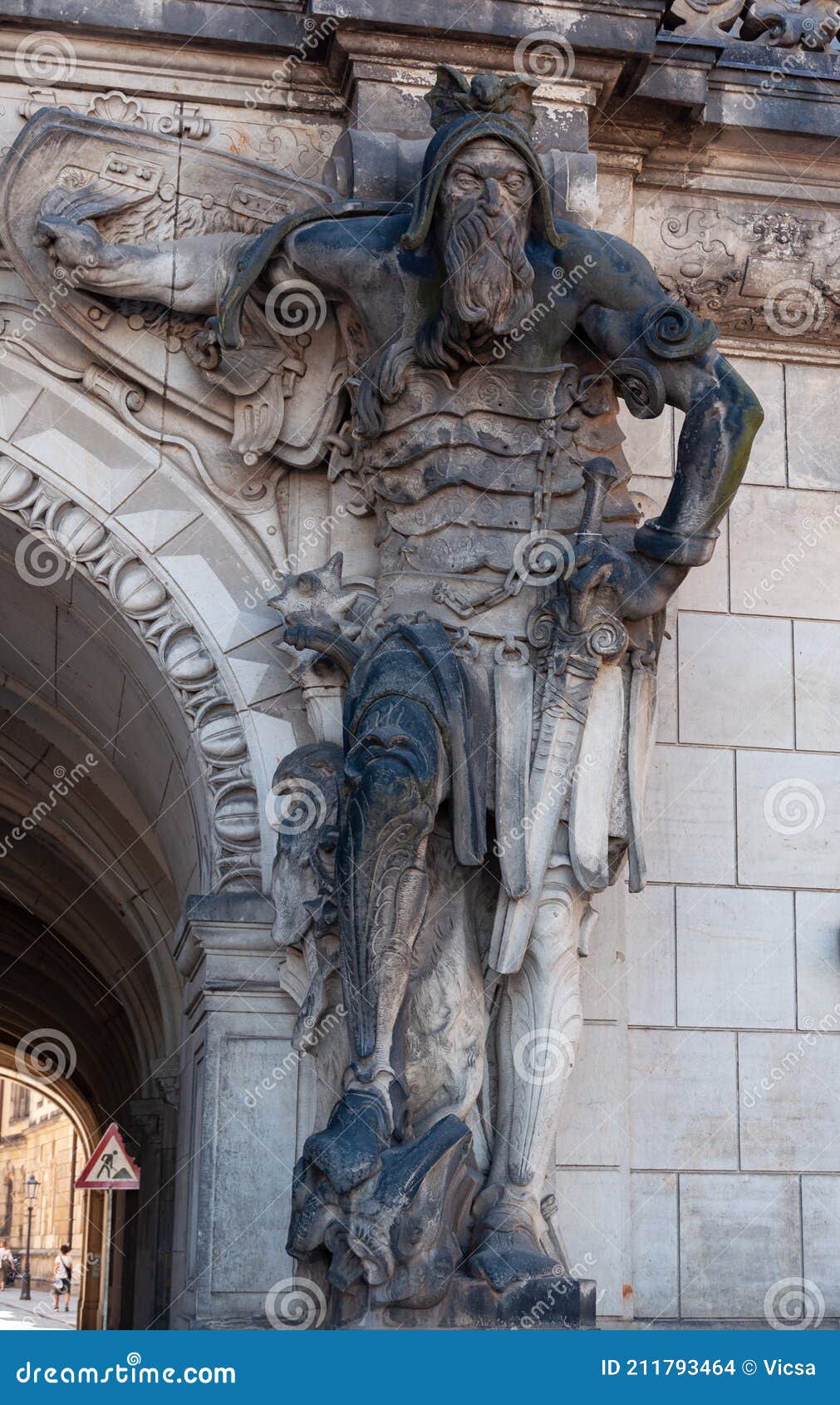 Gatekeeper at Gate of Dresden Castle, Germany Stock Photo - Image of ...