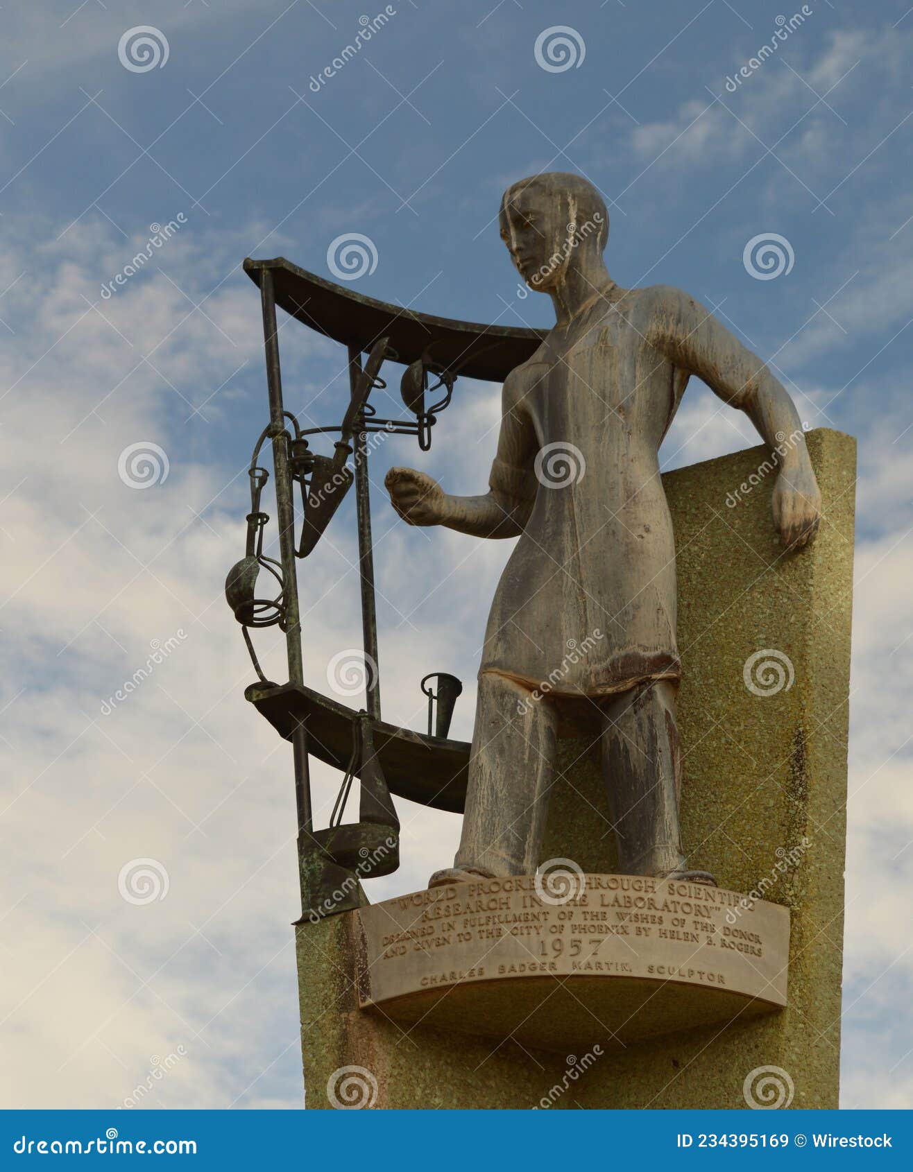 Statue for Science at Encanto Park Editorial Stock Image - Image of ...
