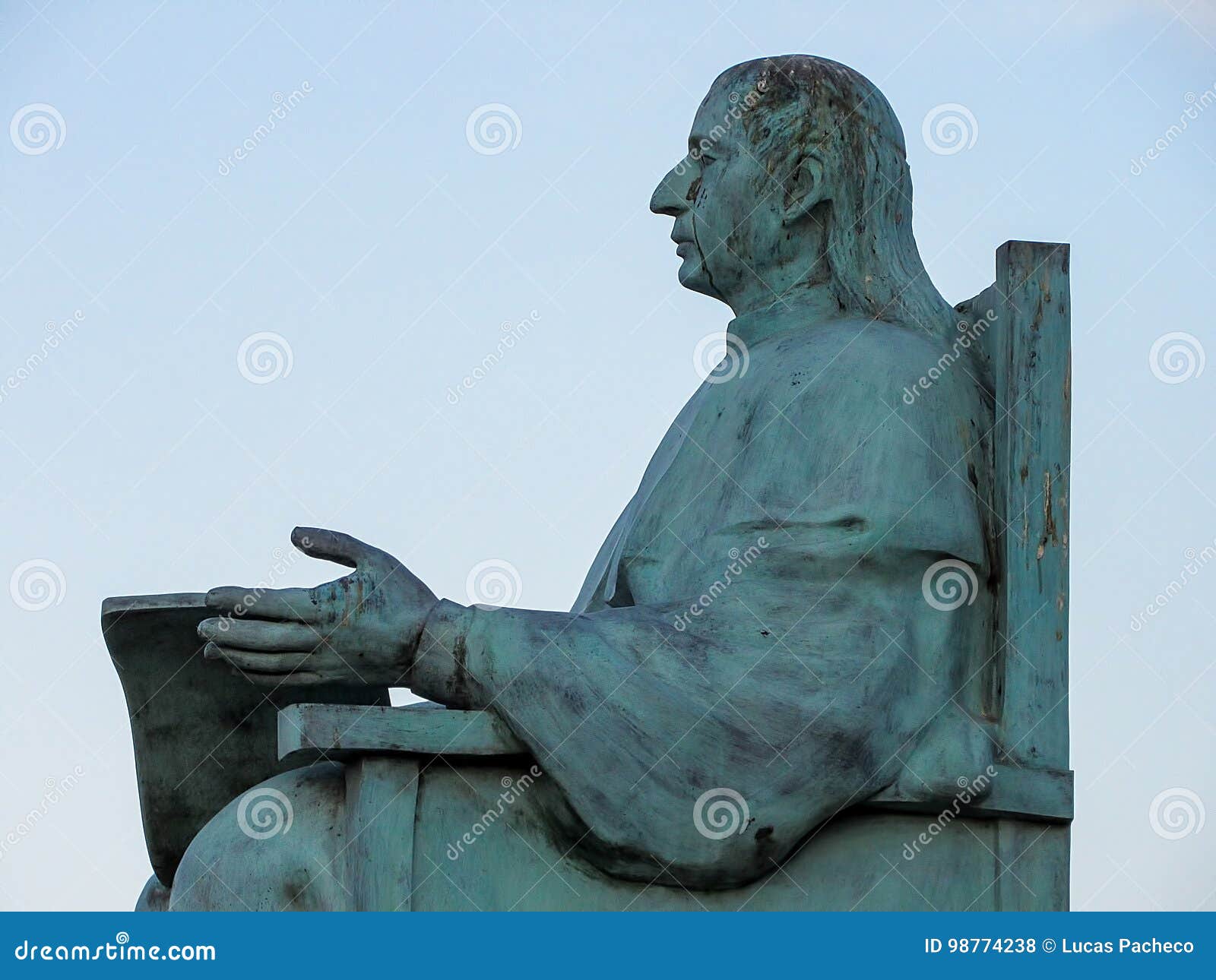 Statue of a Seated Man stock photo. Image of mexico, mountain - 98774238