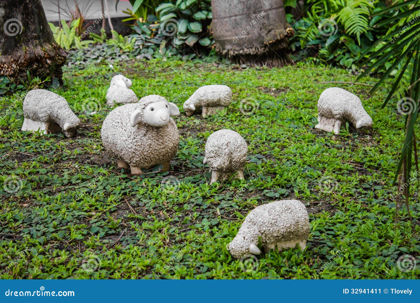 Statue Sheep garden stock image. Image of coast, present - 32941411