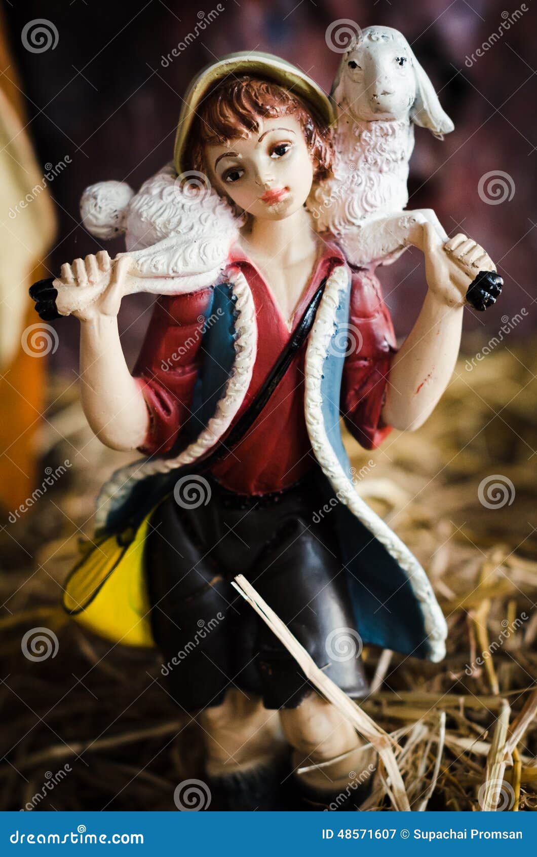 Statue of a shepherd boy stock image. Image of joseph - 48571607